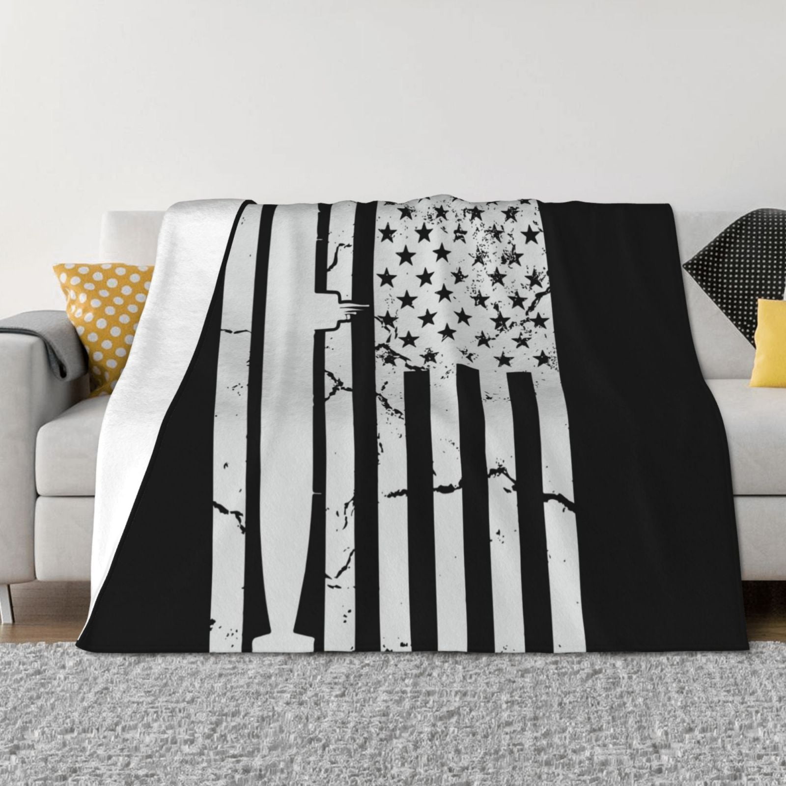 Goofa Submarine Vintage Flag Pattern Fleece Throw Blanket for Couch ...