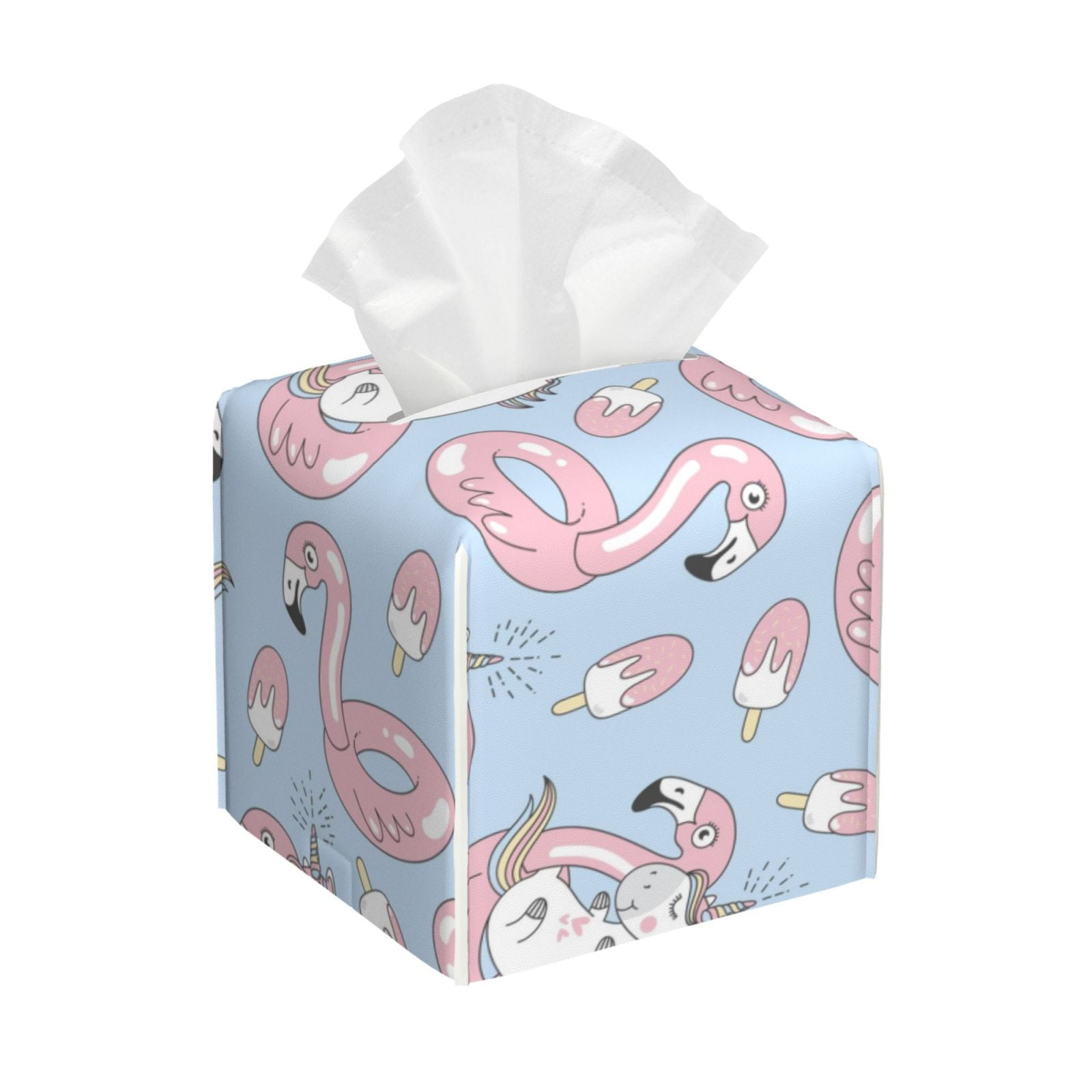 Goofa Summer Cute Unicorns Tissue Box Cover PVC Leather Tissue Holder ...