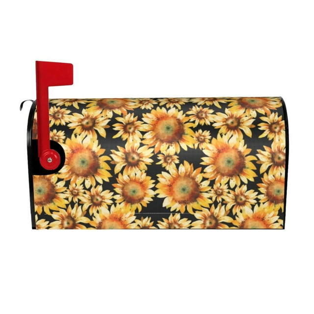 Goofa Sunflowers 1 Pattern Mailbox Cover, Mailbox Decoration with ...
