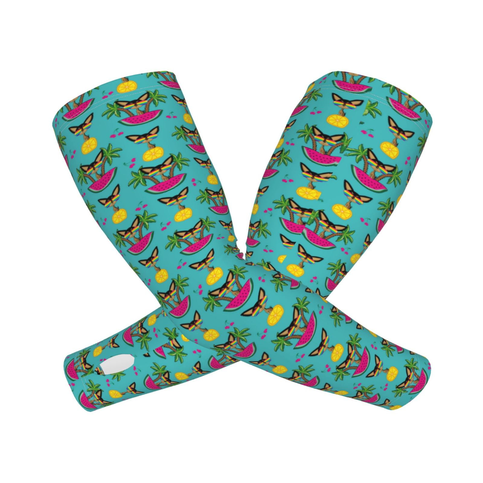 Goofa Sunmmer Cat Pattern UV Sun Protection Arm Sleeves, UPF 50 Sports ...