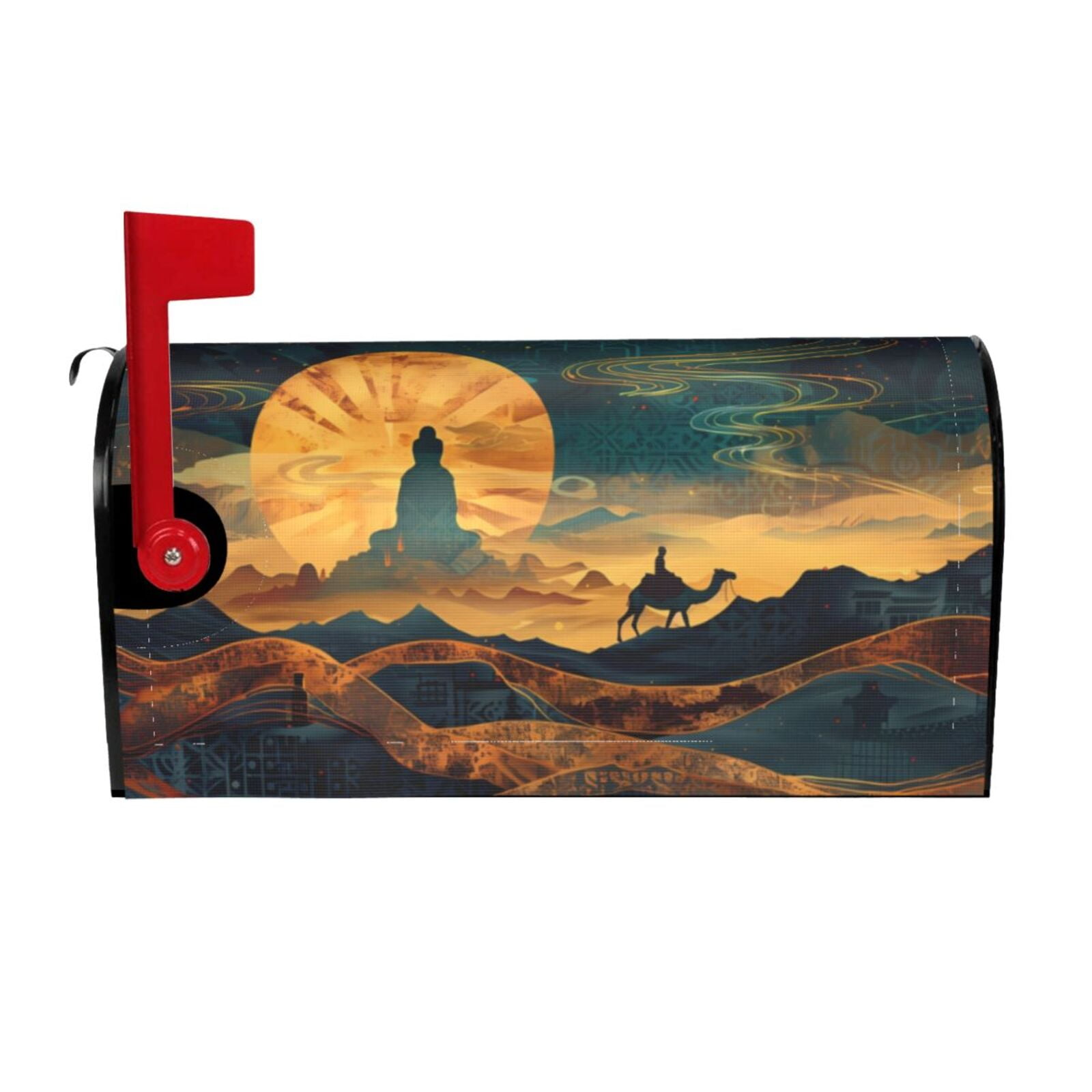 Goofa Sunset Desert Journey Pattern Mailbox Cover, Mailbox Decoration ...