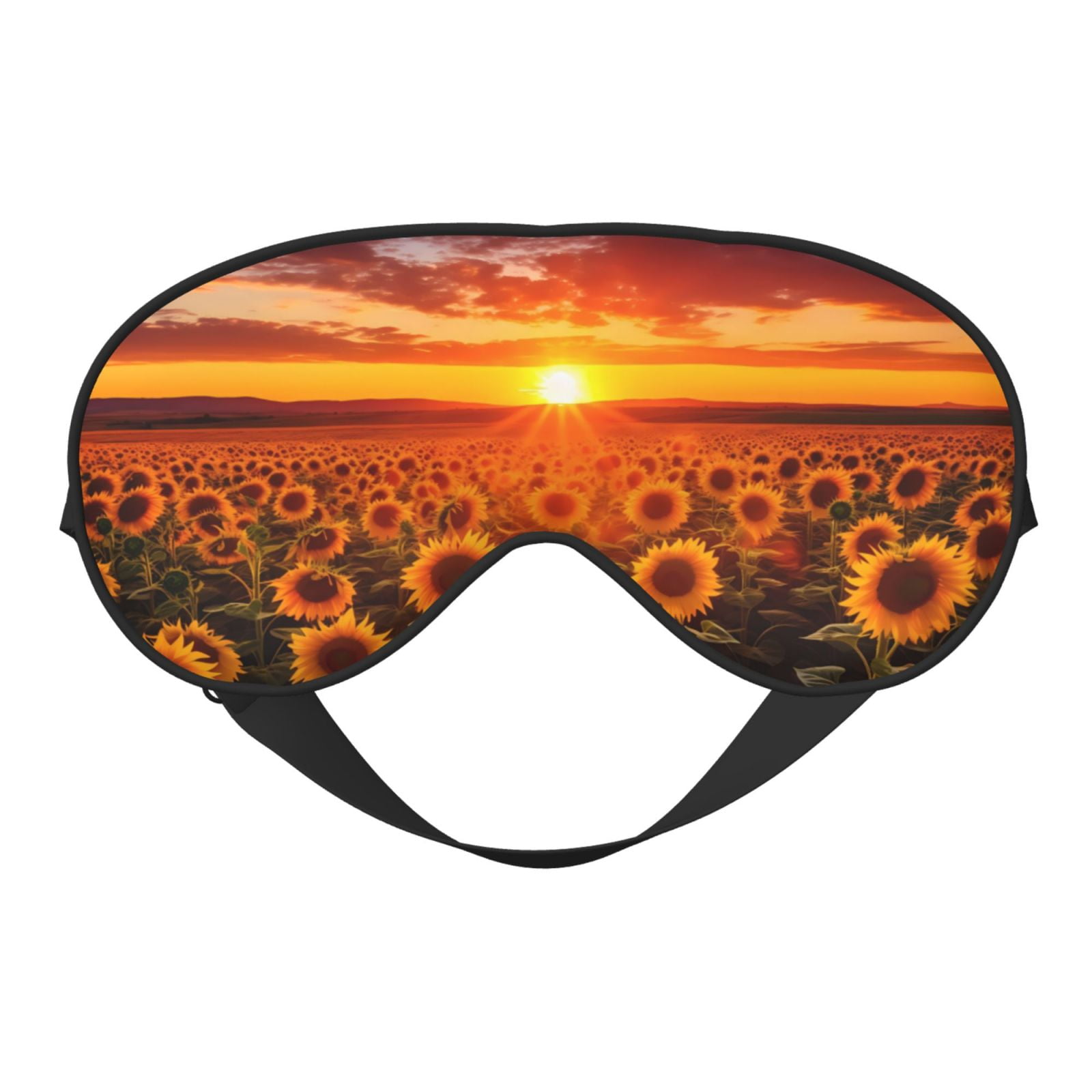 Goofa Sunset Golden Sunflower Field Printed Sleep Eye Mask for Men ...