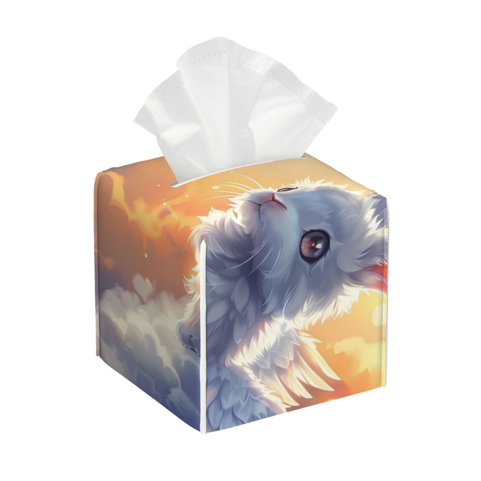 Goofa Sunshine Colorful Cloud Rabbit Tissue Box Cover PVC Leather ...
