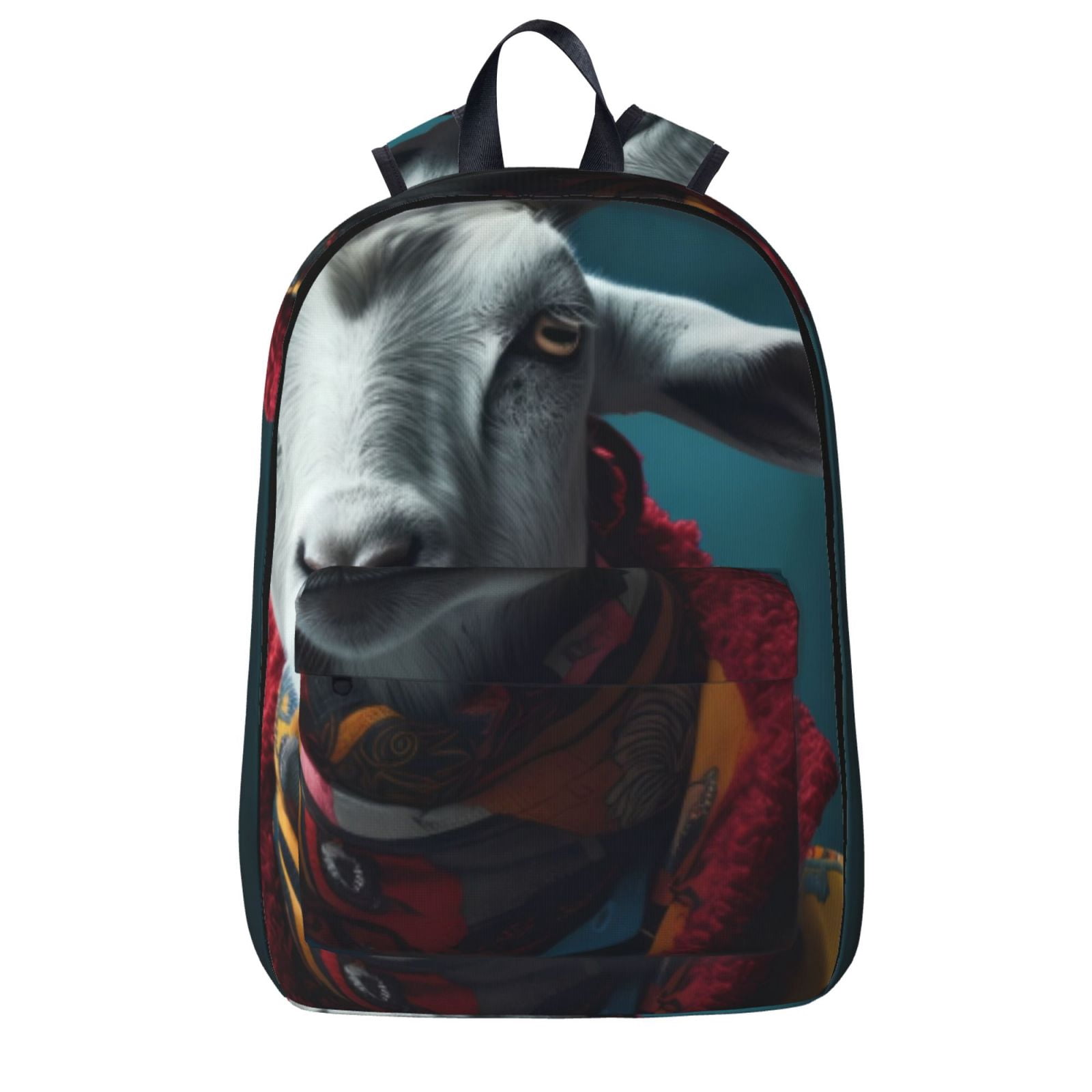 Goofa Surrealist Goat Printed Backpack,Laptop Backpack,Durable Anti ...