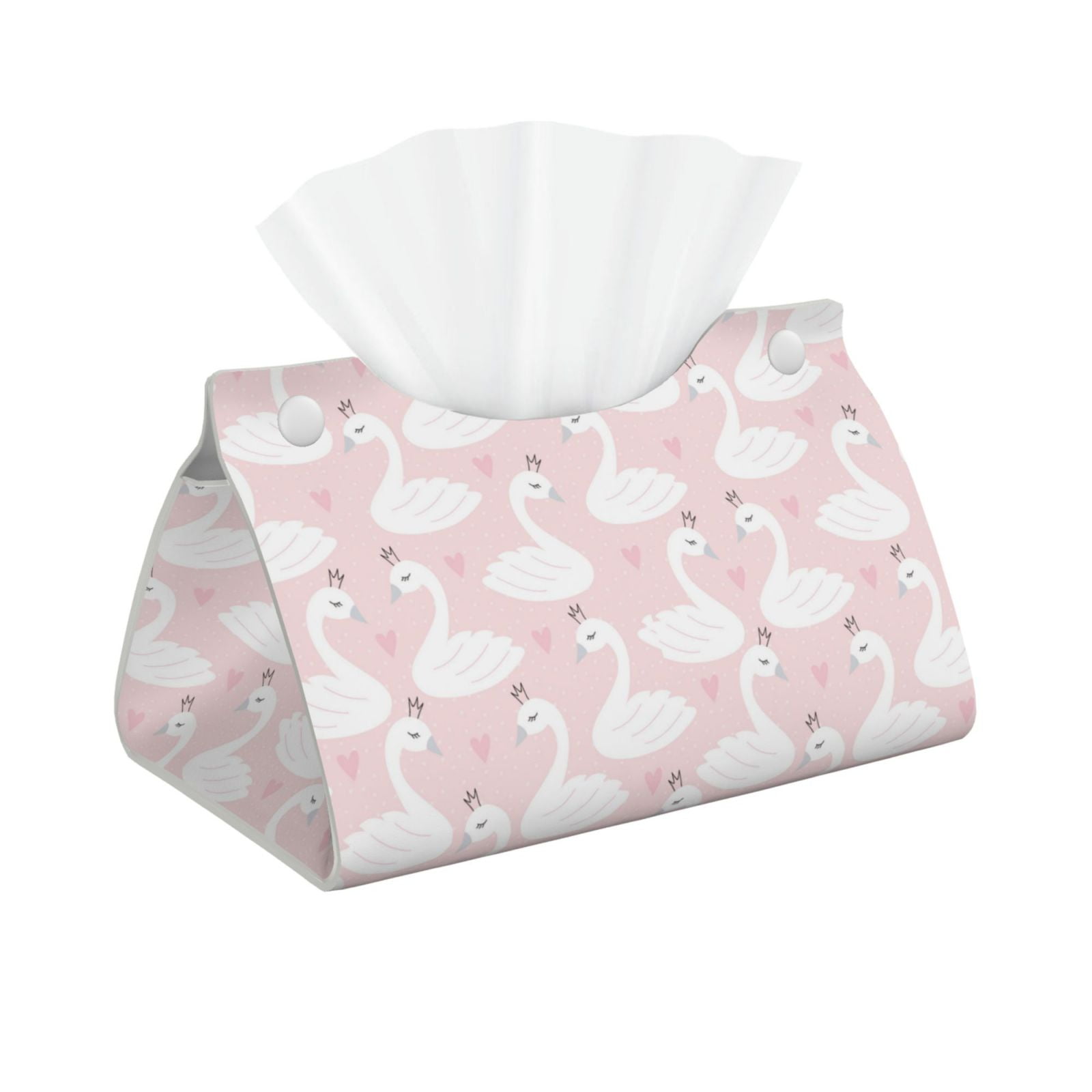 Goofa Swan1 Pattern Triangle Square Tissue Box Cover, Modern PVC Leathe ...