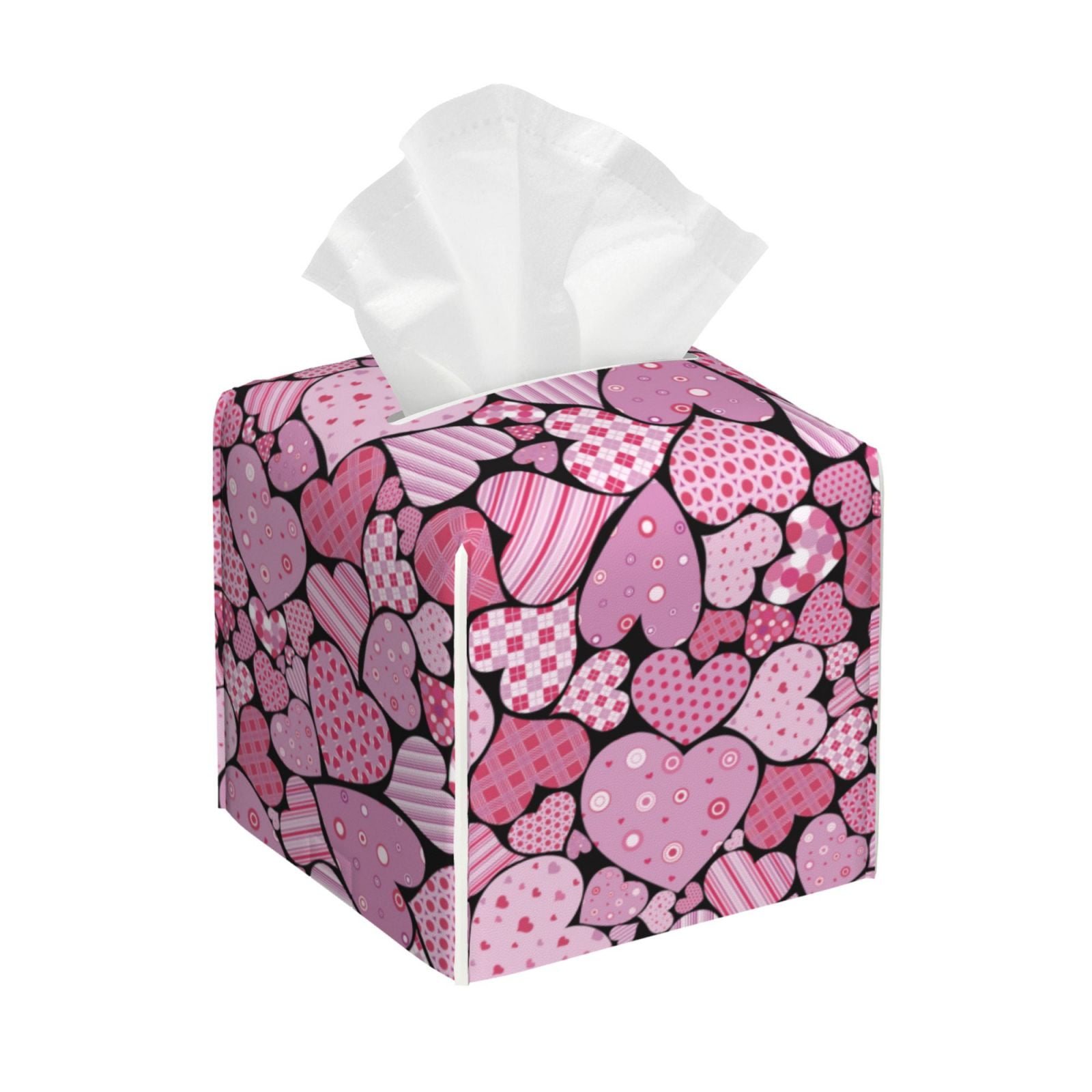 Goofa Sweet Heart Tissue Box Cover PVC Leather Tissue Holder Square ...