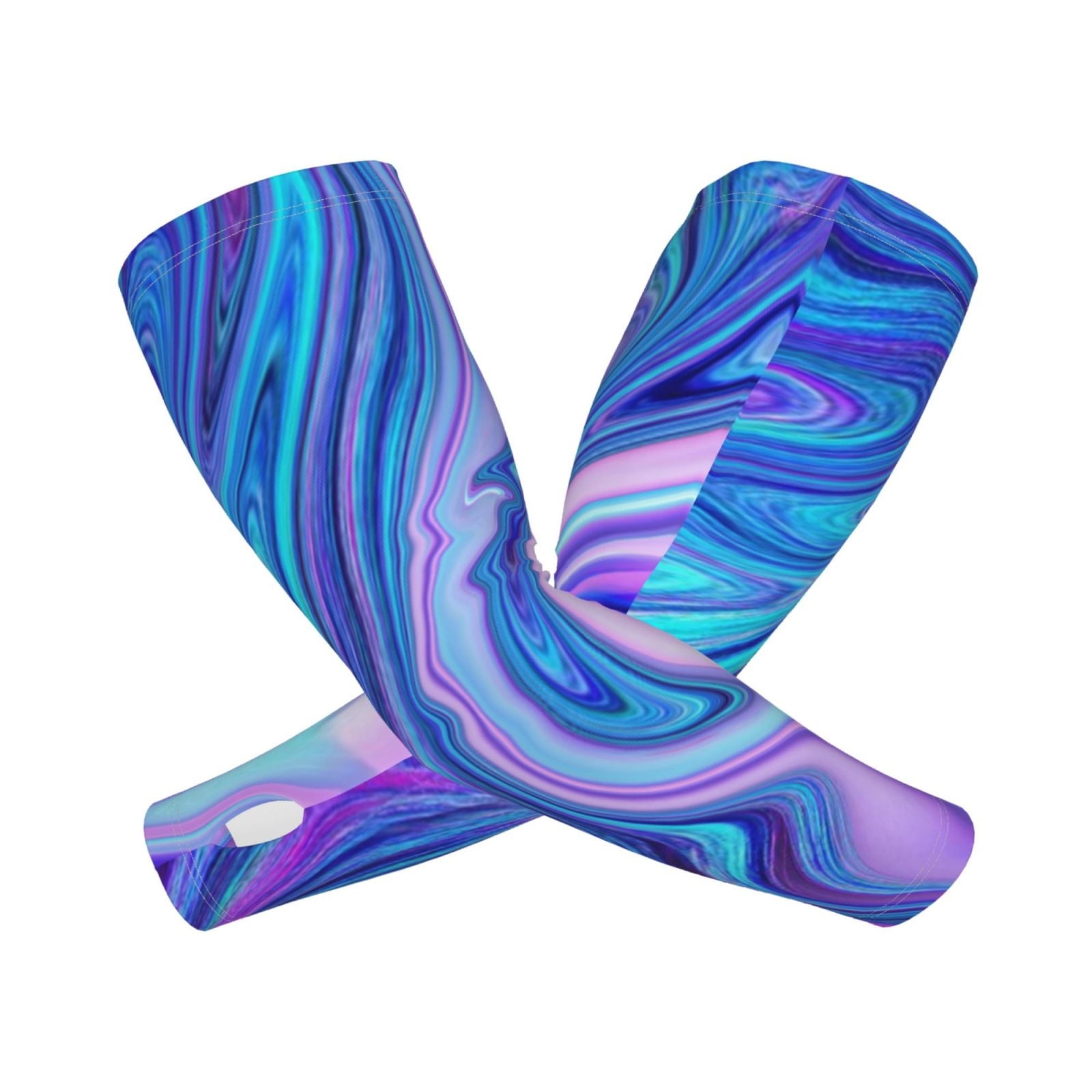 Goofa Swirl Blue And Purple Pattern UV Sun Protection Arm Sleeves, UPF ...