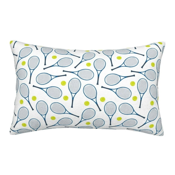 Goofa Tennis Rackets And Balls Pattern Pillow Case – Plush & Soft ...