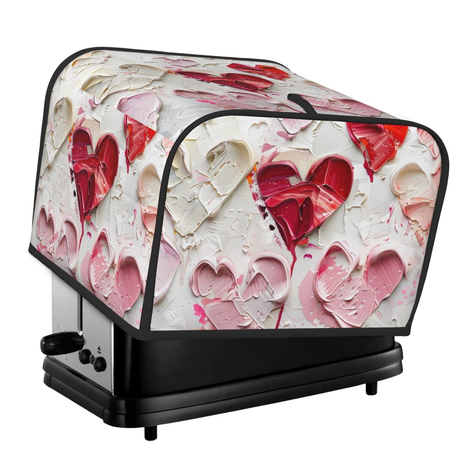 Goofa Textured Heart Abstract Art Print Toaster Cover 4 Slice, Four ...