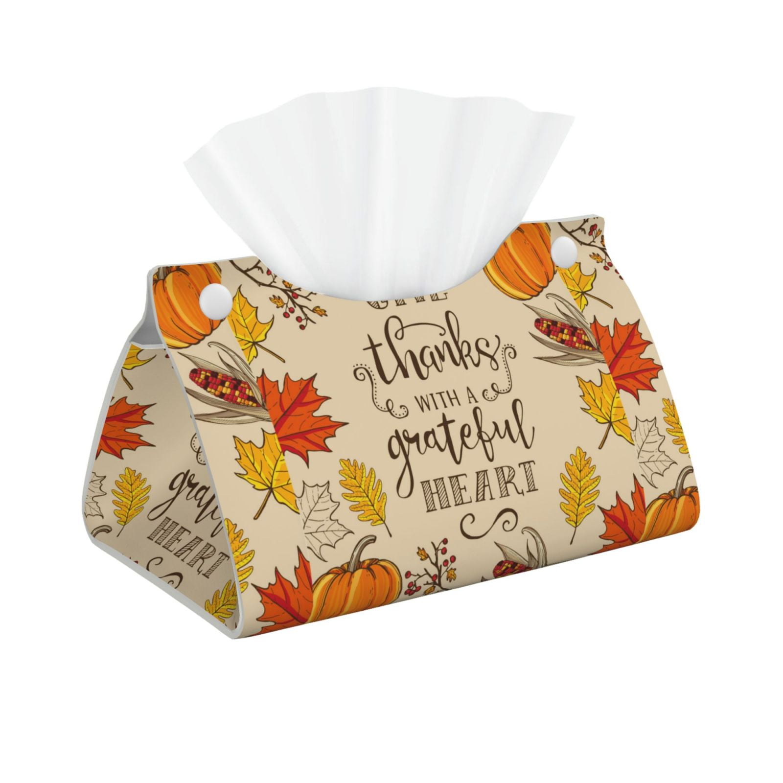 Goofa Thanksgiving With A Grateful Heart Pattern Triangle Square Tissue ...