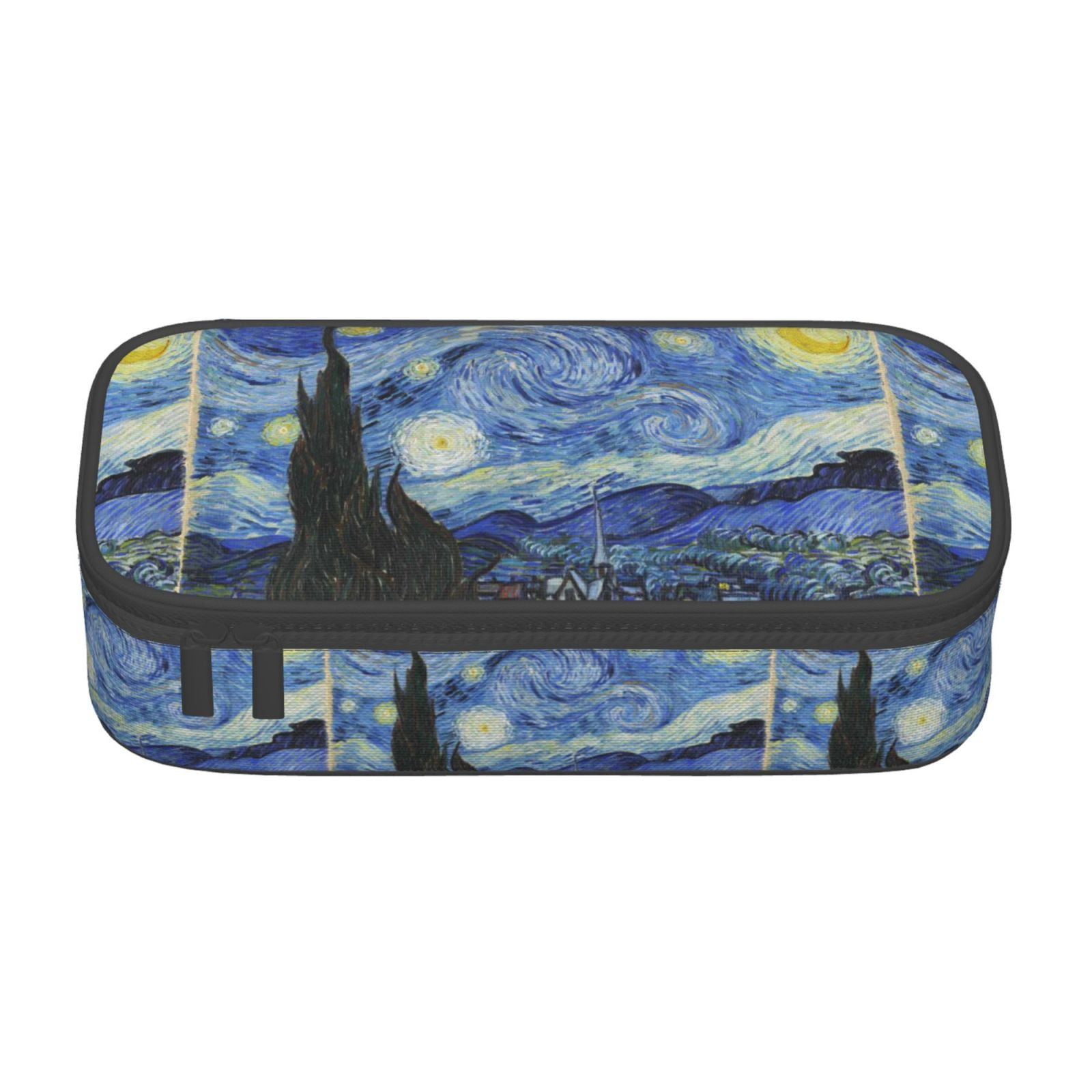 Goofa The Starry Night Pattern Pencil Case, Multi- Slot Pencil Pouch ...