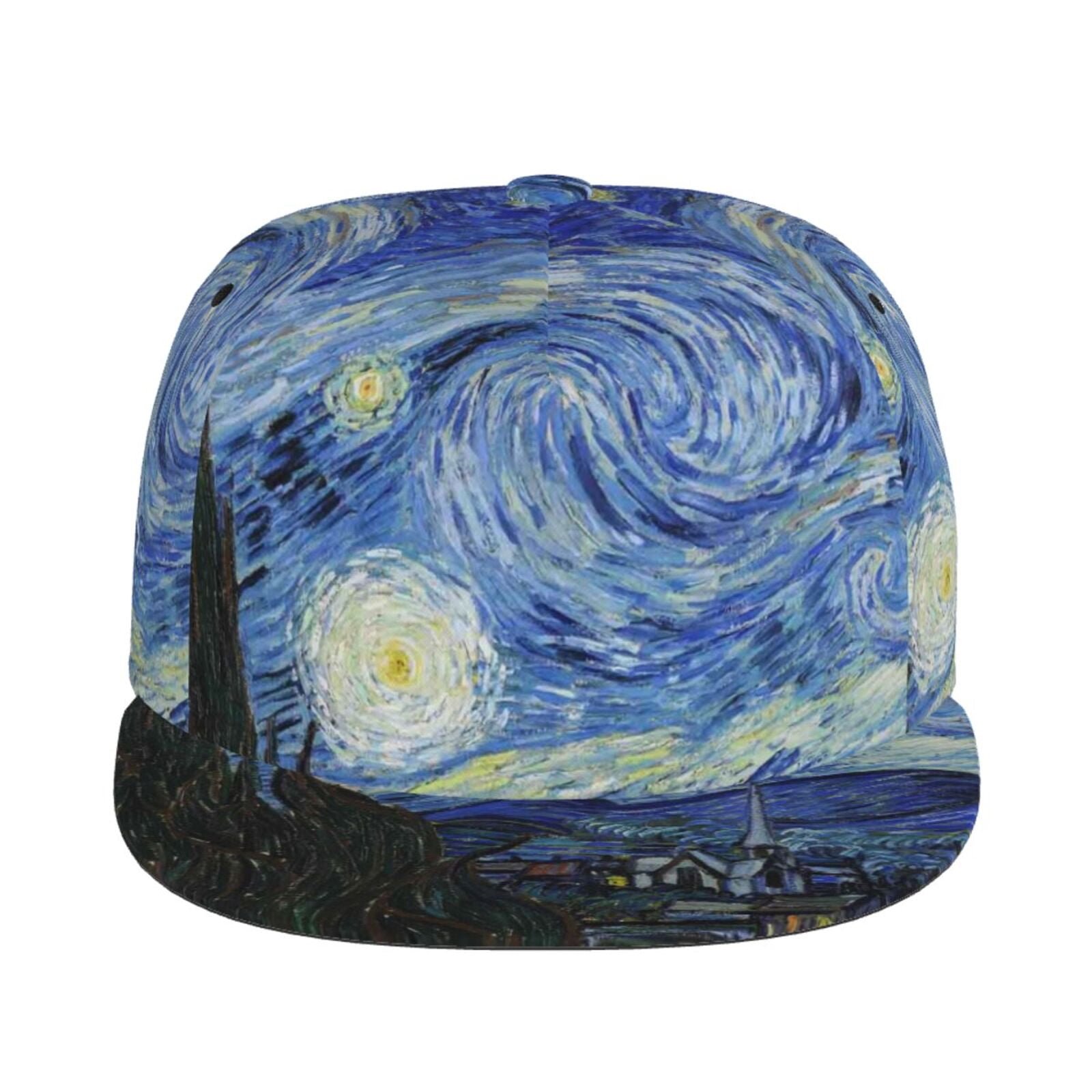 Goofa The Starry Night Printed Men's Baseball Cap,Straight Brim Hat ...