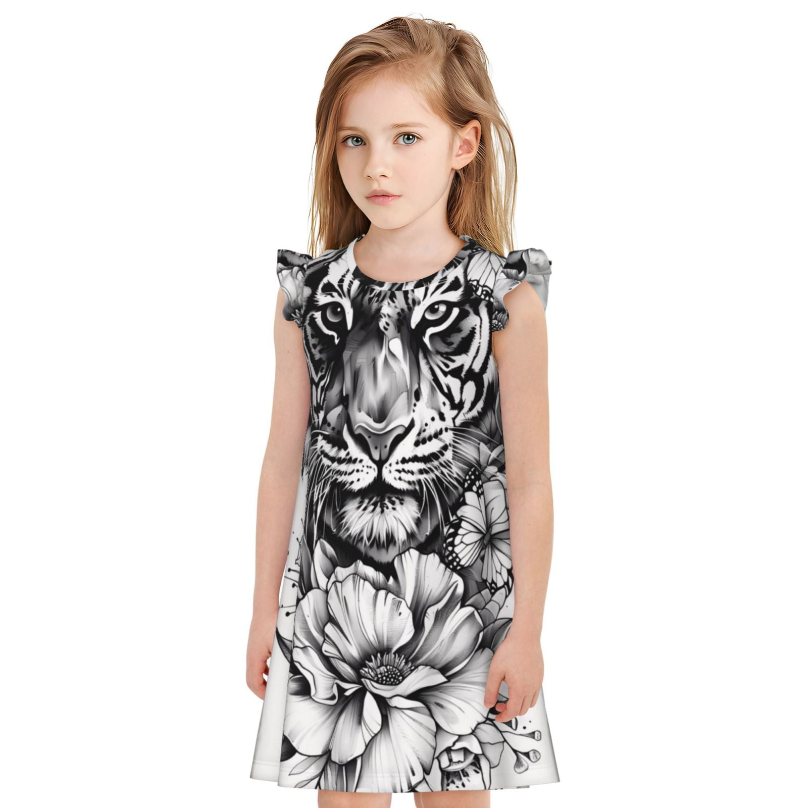 Goofa Tiger Butterfly Floral Art Pattern Sweet & Sassy Girls ...