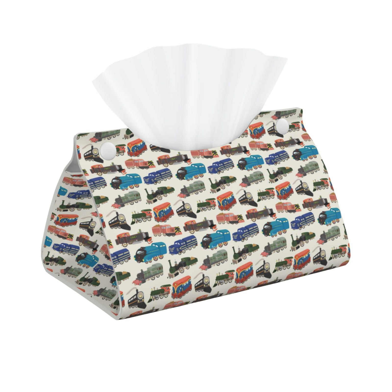 Goofa Train Pattern Triangle Square Tissue Box Cover, Modern PVC Leathe ...
