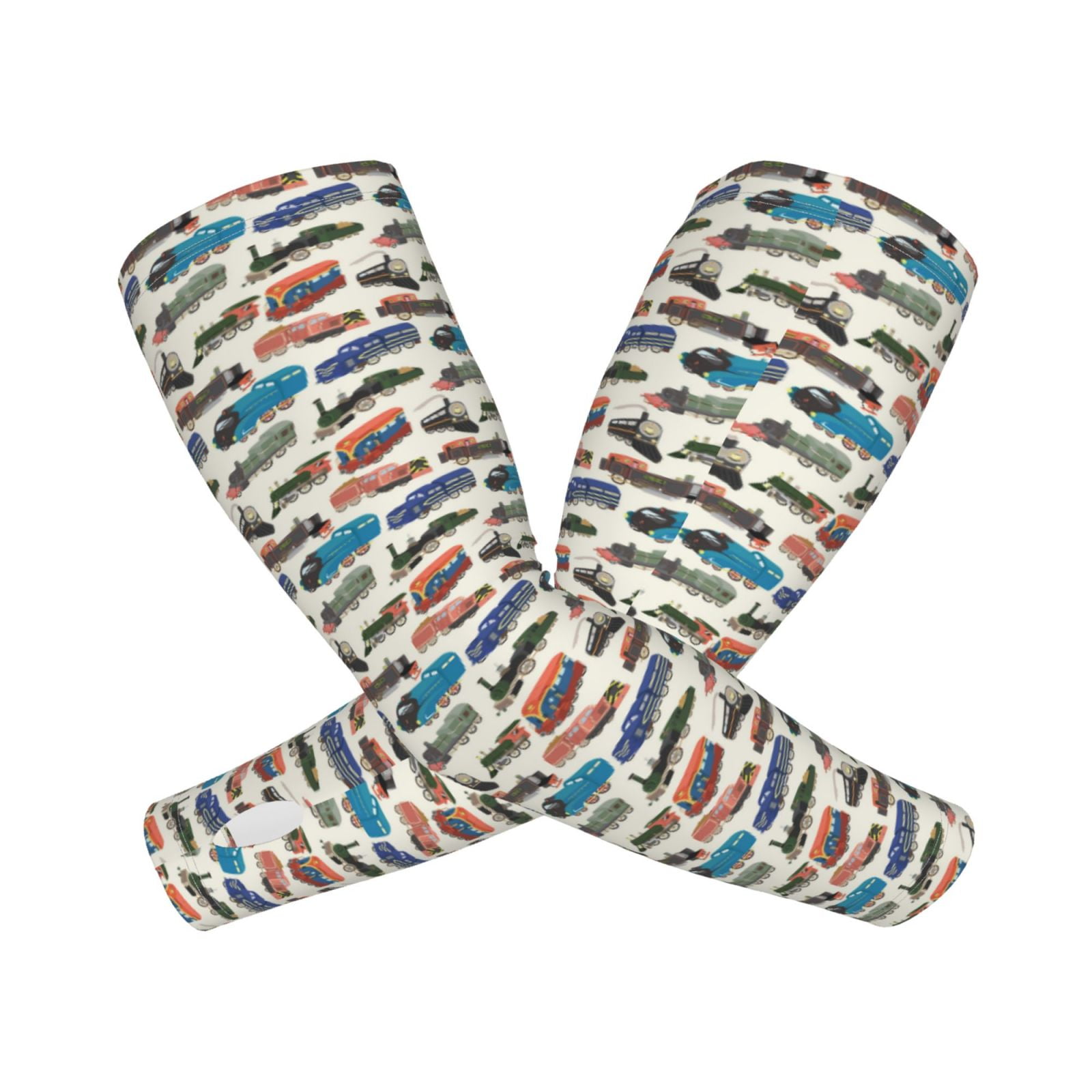 Goofa Train Pattern UV Sun Protection Arm Sleeves, UPF 50 Sports ...