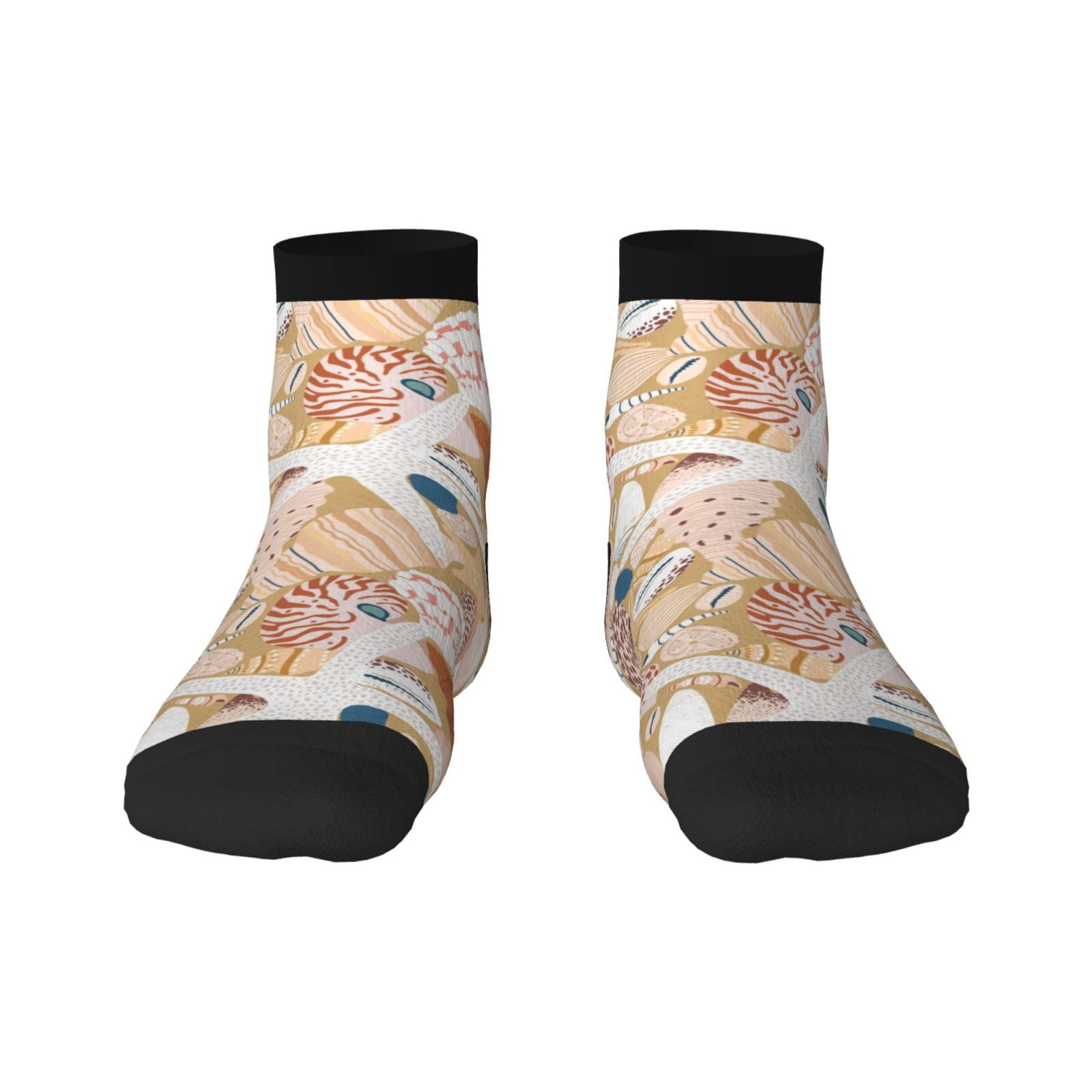 Goofa Tropical Beach Sea Shell Pattern Non Slip Socks with Grips for ...