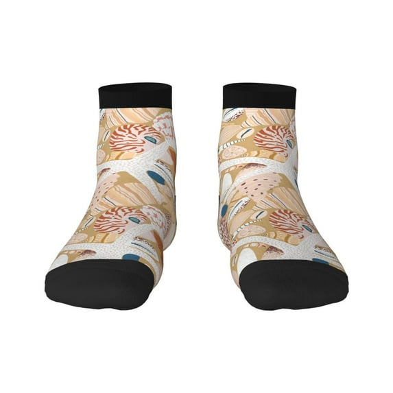 Goofa Tropical Beach Sea Shell Pattern Non Slip Socks with Grips for ...