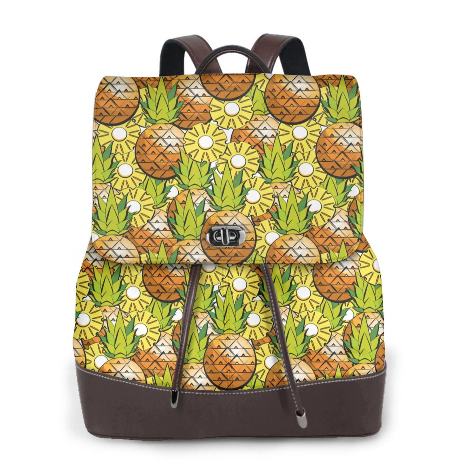 Goofa Tropical Summer Fruit for Leather Backpack Purse for Women ...