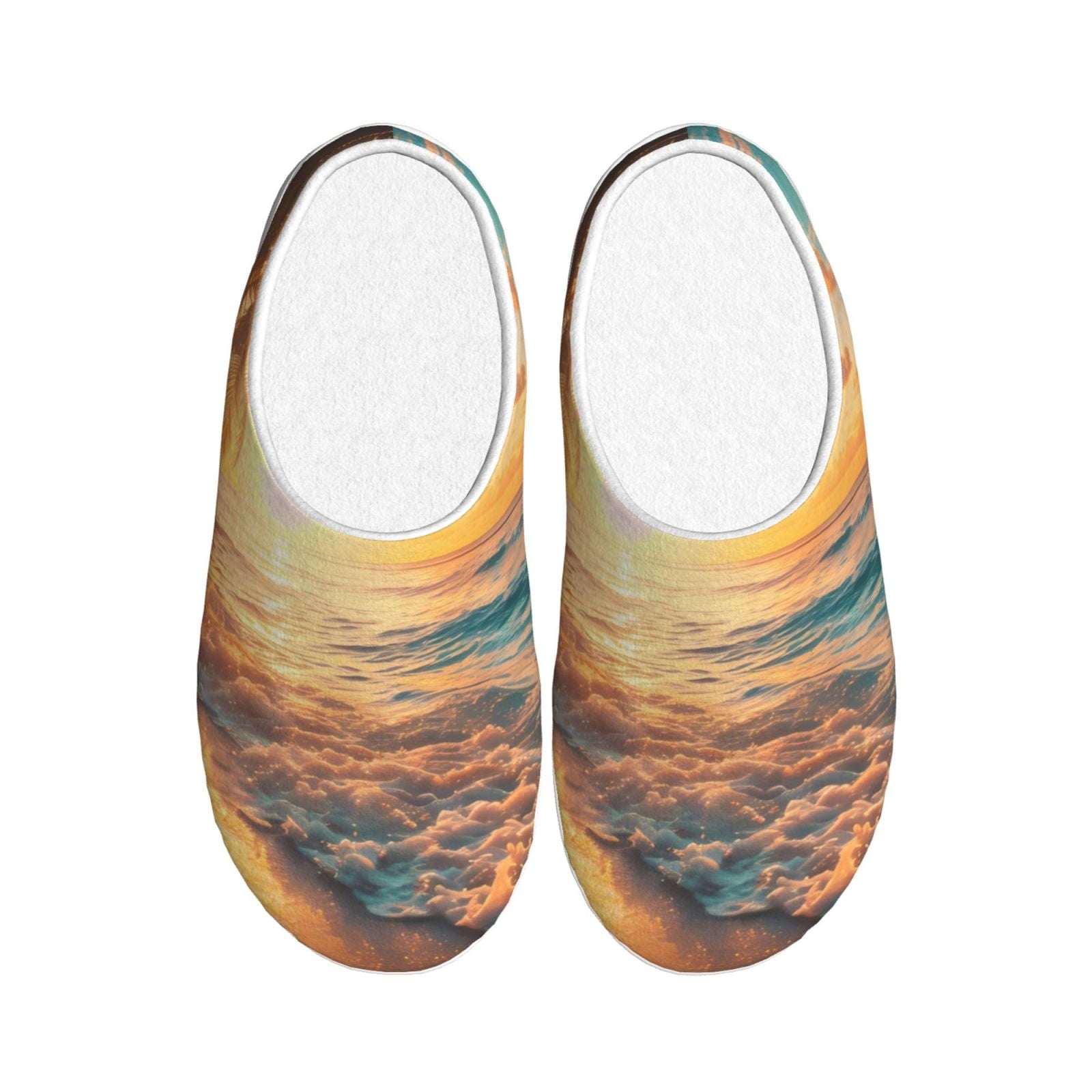 Goofa Tropical Sunset Beach Scene Print Womens Mens Cotton Lightweight ...