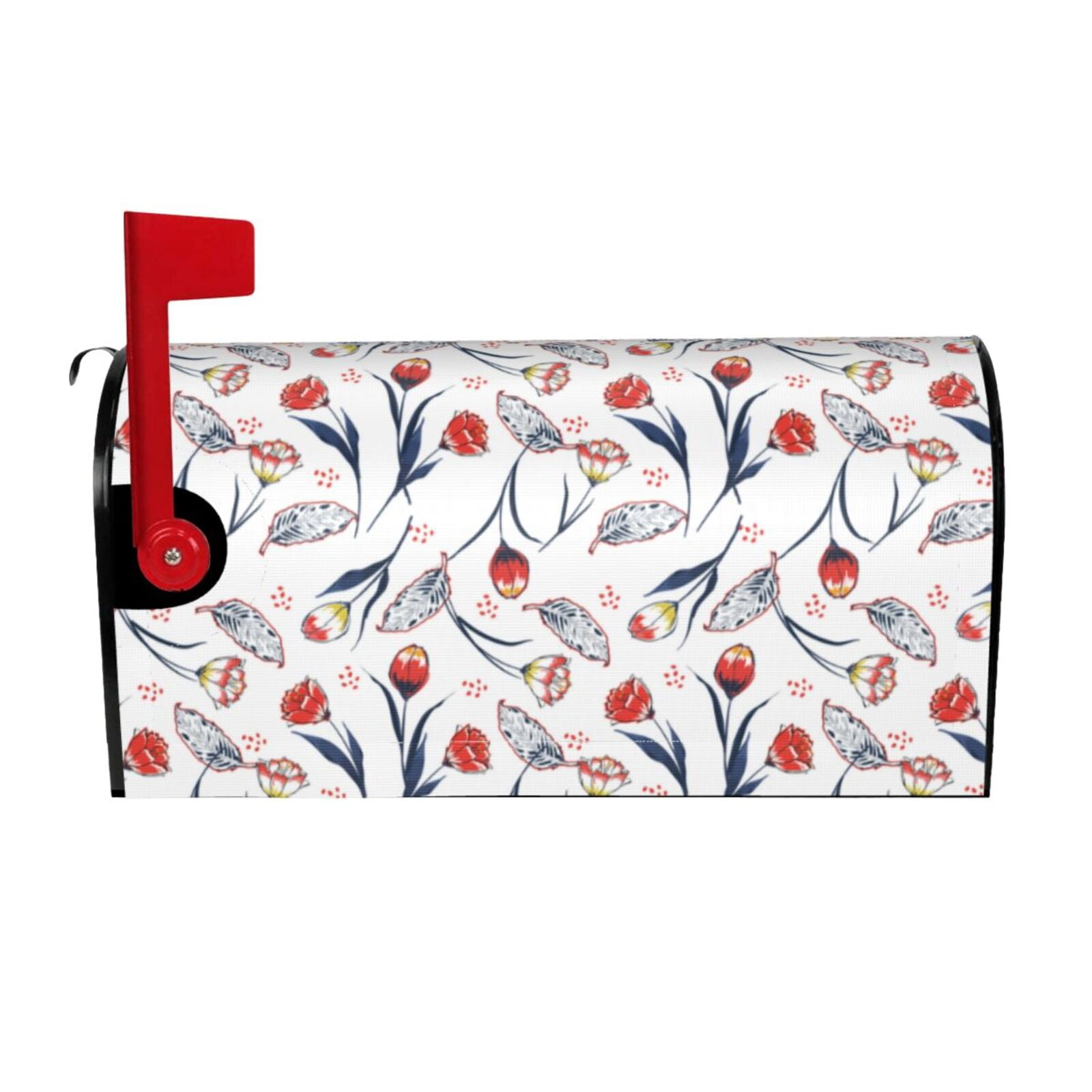 Goofa Tulips Flowers Pattern Mailbox Cover Mailbox Decoration With goofa-tulips-flowers-pattern-mailbox-cover-mailbox-decoration-with