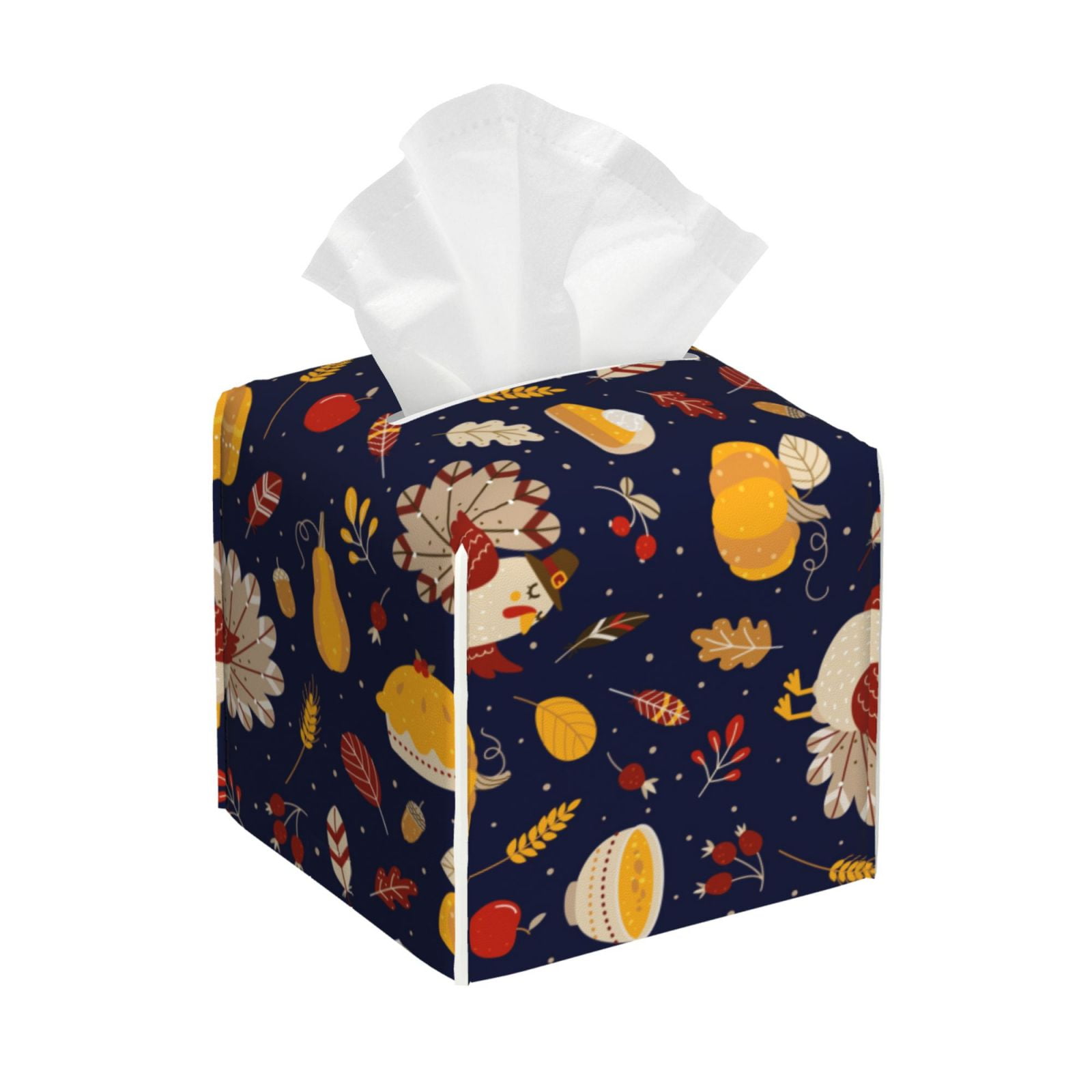 Goofa Turkey And Autumn Tissue Box Cover PVC Leather Tissue Holder ...