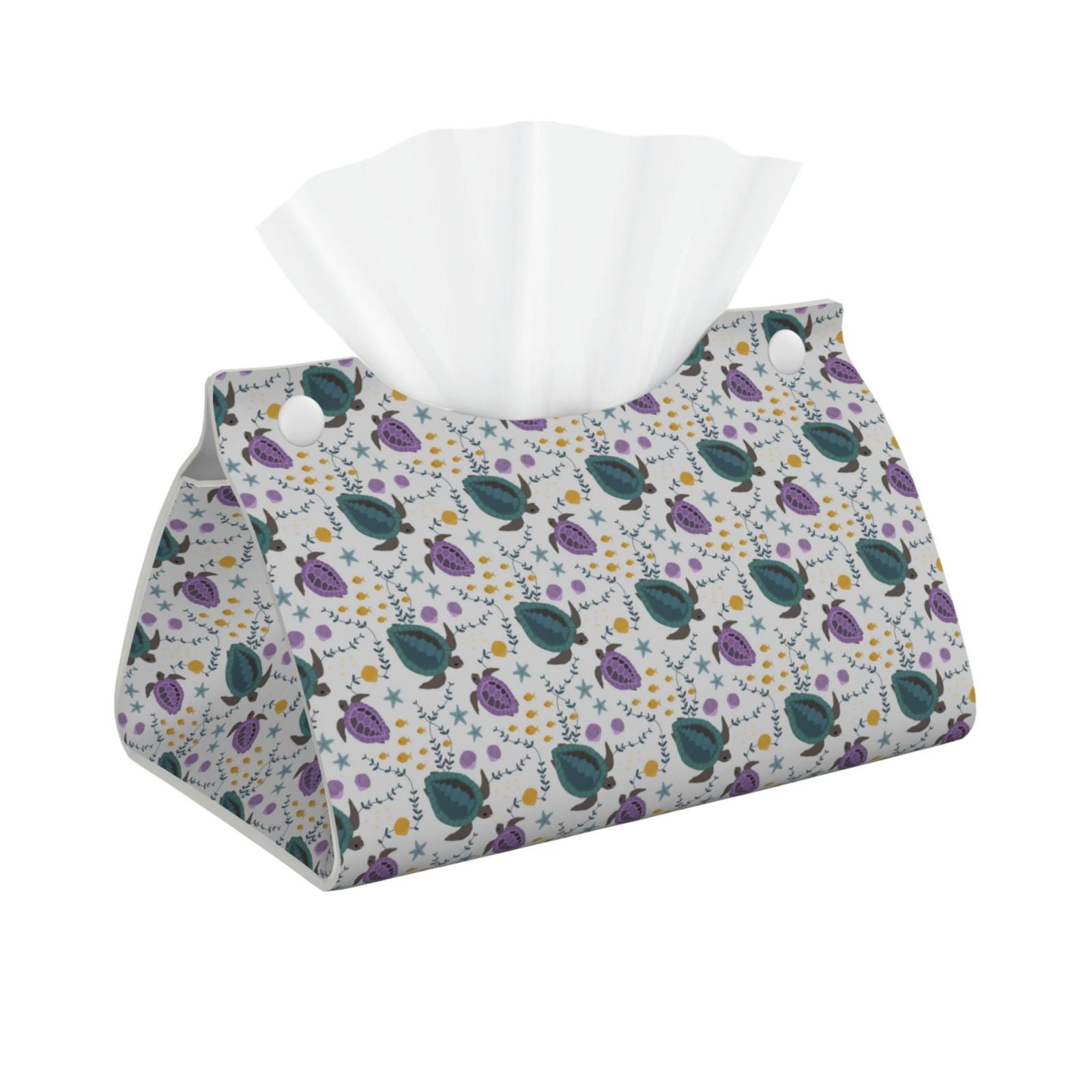Goofa Turtle Pattern Triangle Square Tissue Box Cover, Modern PVC ...