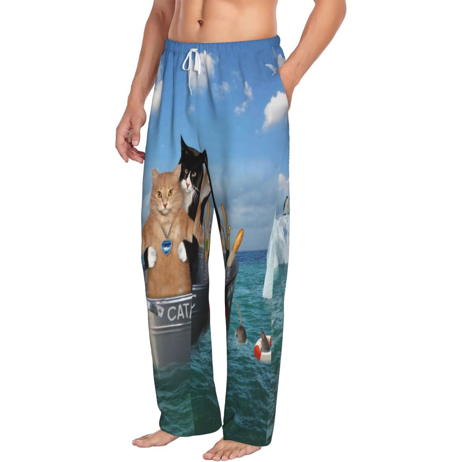 Goofa Two Brave Cats Are Floating On The Sea Iceberg Printed Soft ...
