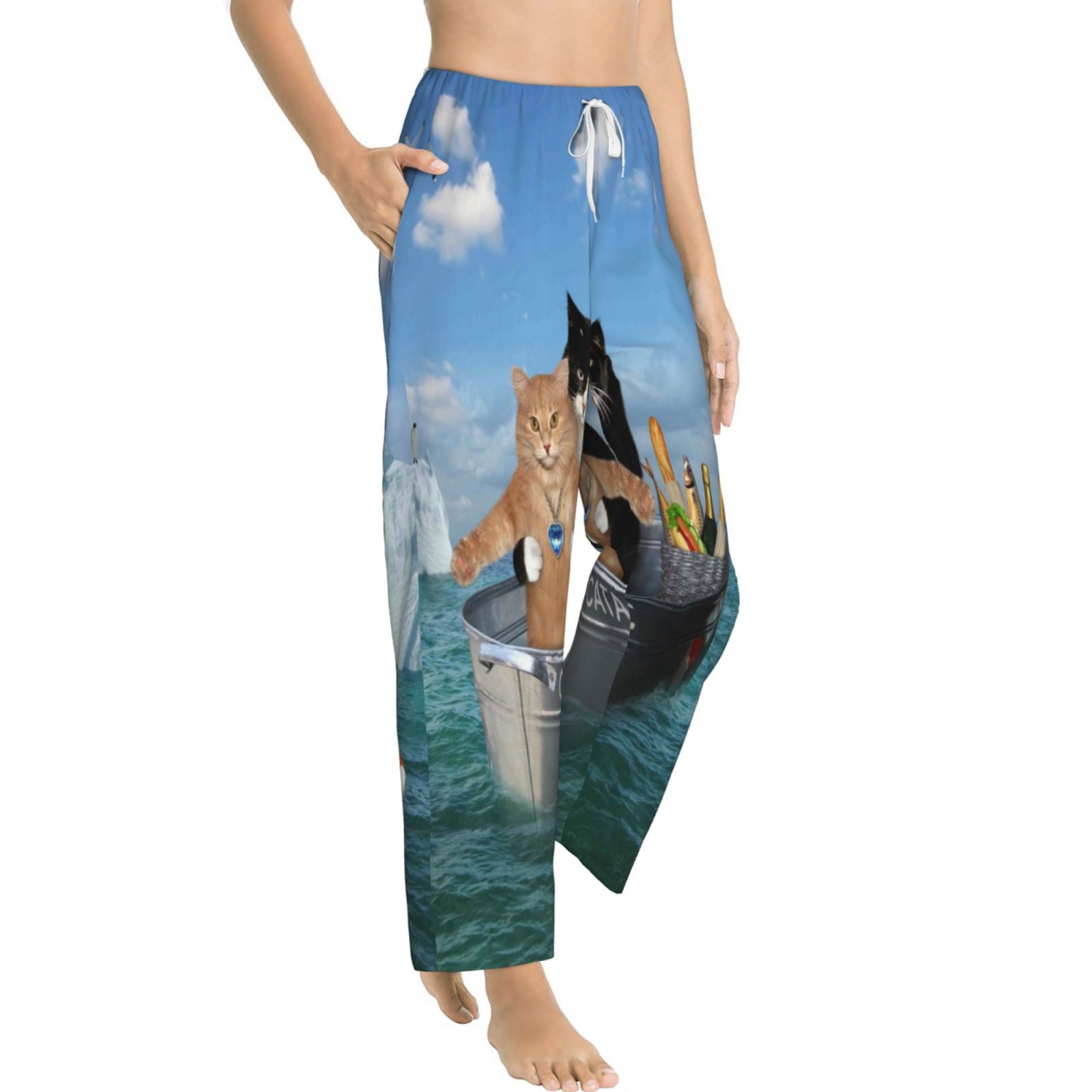 Goofa Two Brave Cats Are Floating On The Sea Iceberg Printed Soft ...