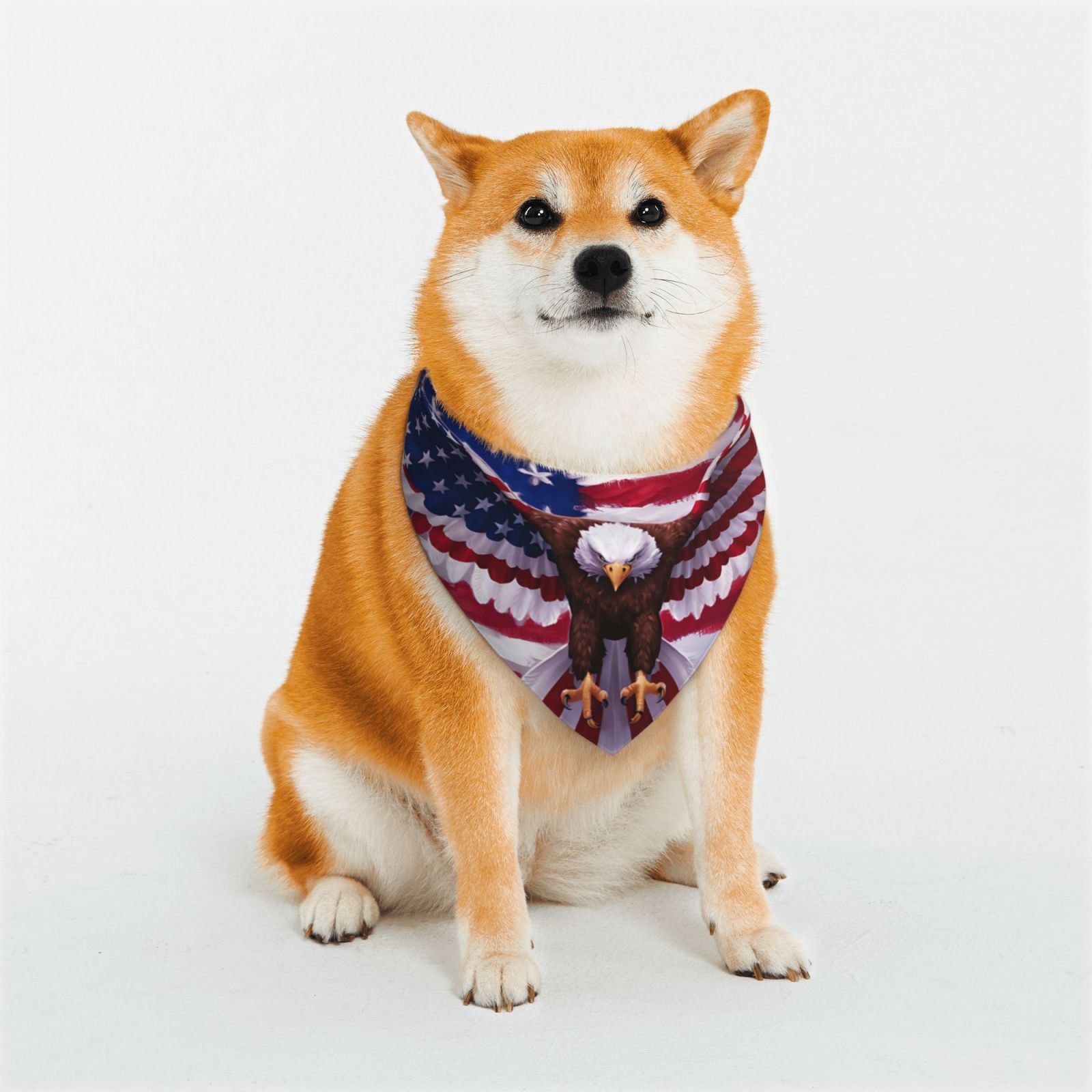 Goofa USA Eagle with Spread Wings Pattern Pet Scarf Bandana ...
