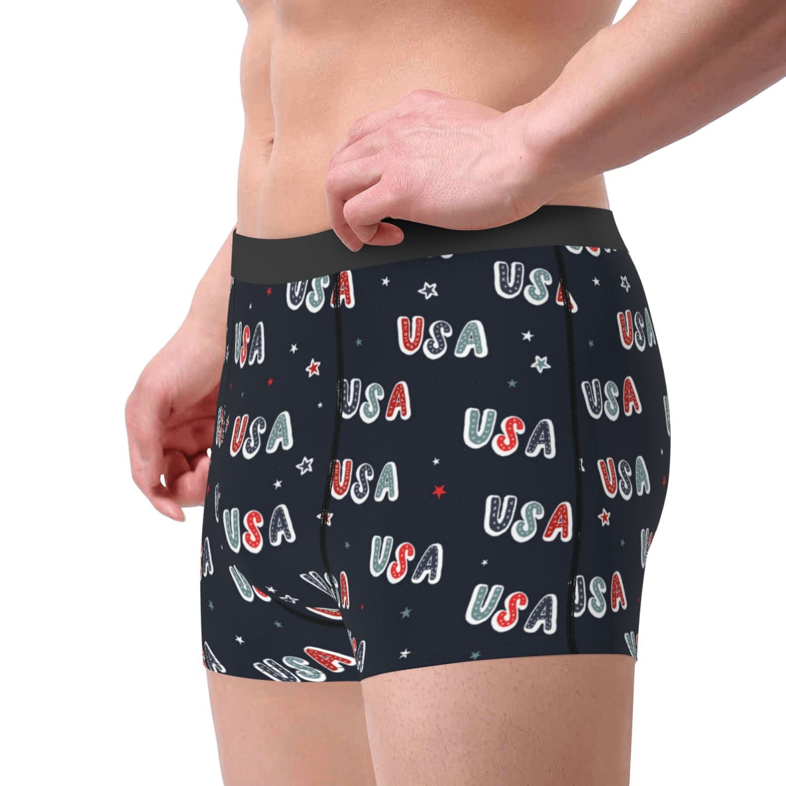 Goofa USA Printed Men's Boxer Briefs Underwear, Moisture-Wicking ...