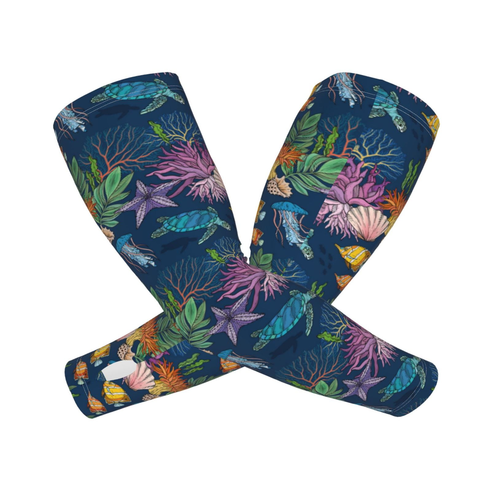 Goofa Undersea Animals Pattern UV Sun Protection Arm Sleeves, UPF 50 ...