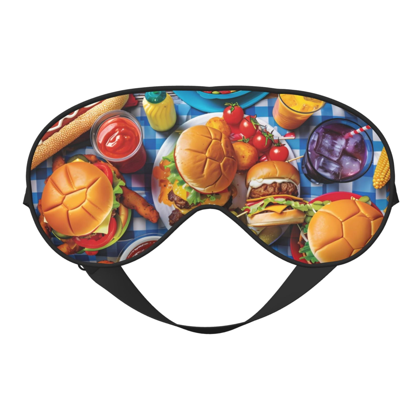 Goofa Vibrant Picnic Food Spread Printed Sleep Eye Mask for Men Women ...