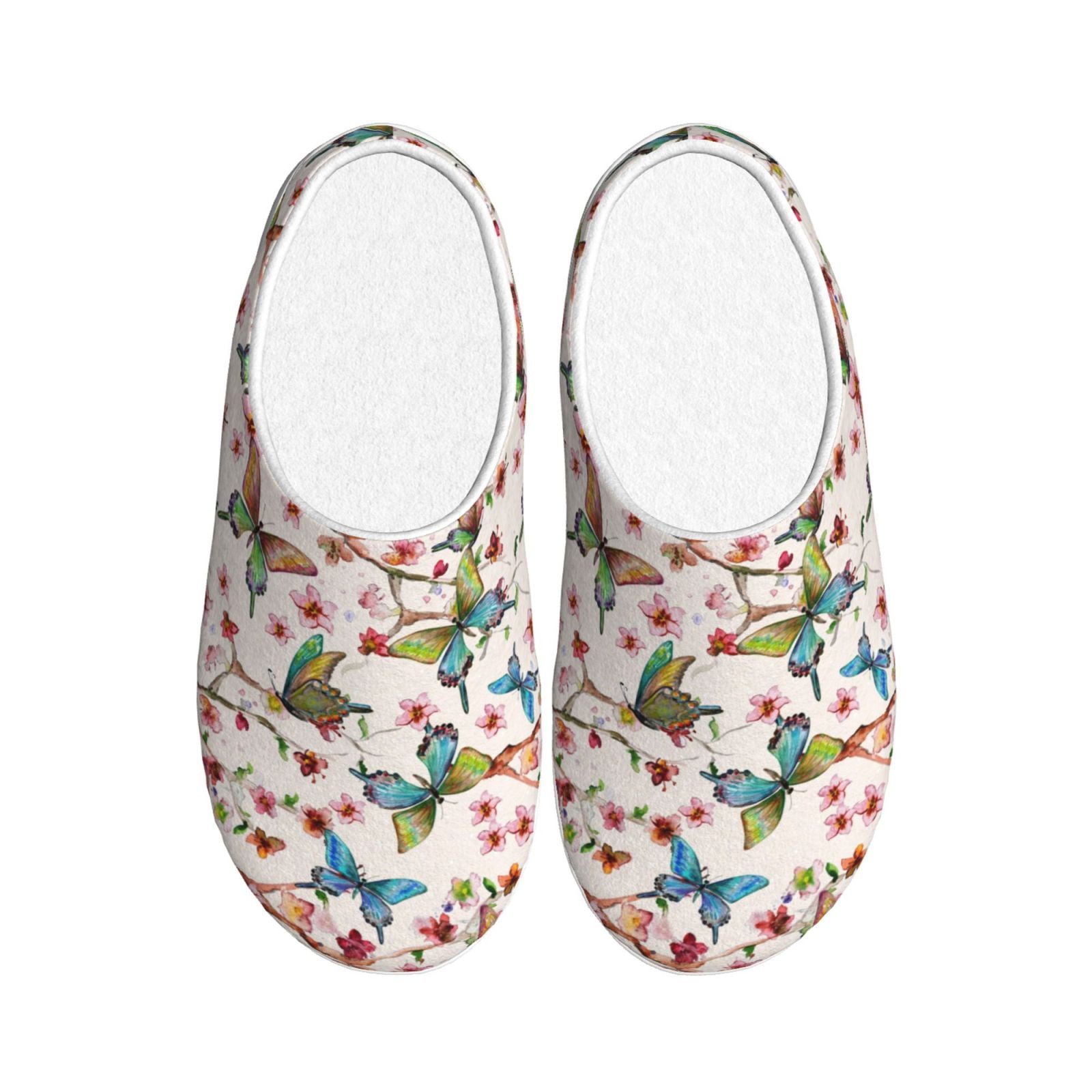 Goofa Watercolor Floral With Butterflies Print Womens Mens Cotton ...