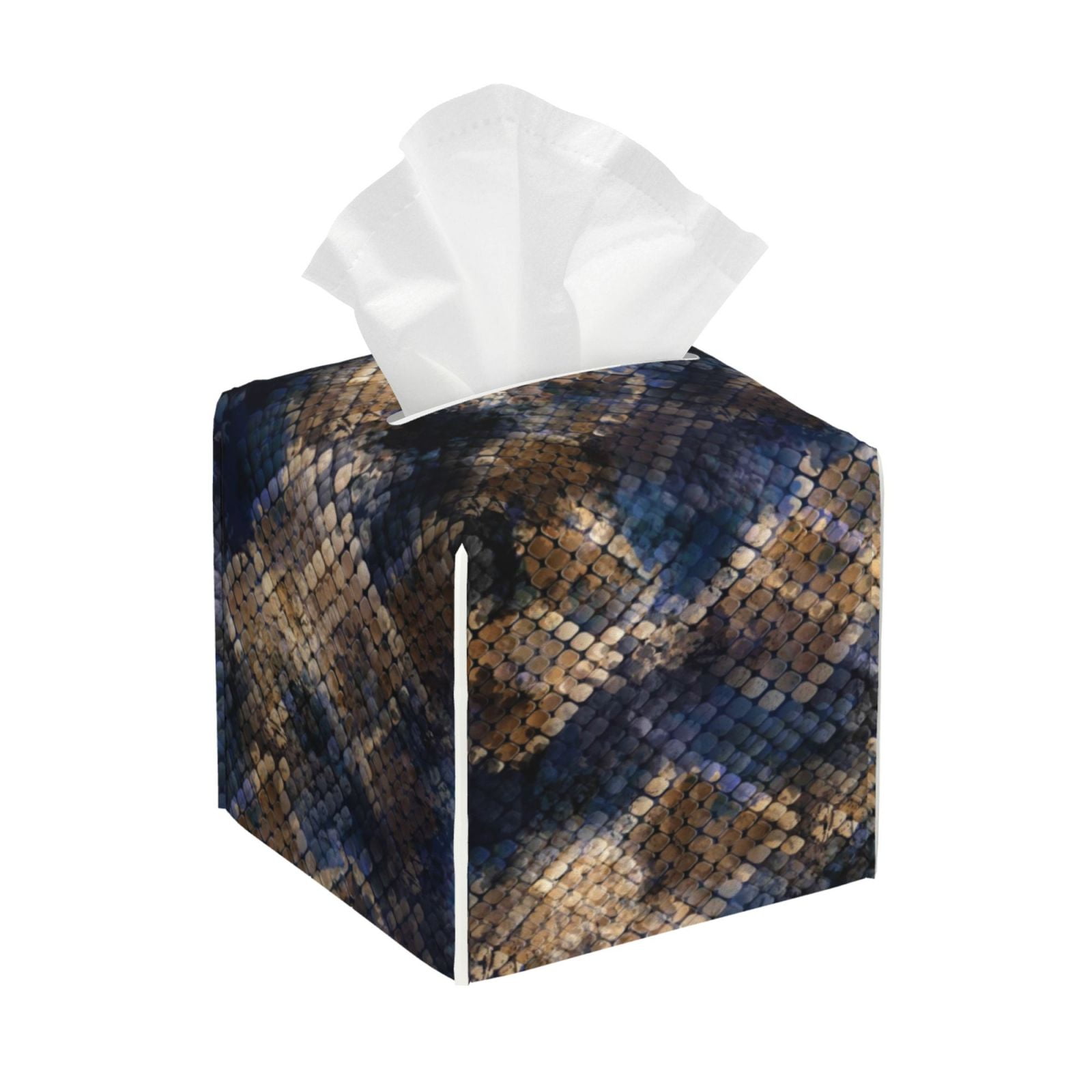 Goofa Watercolor Snake Skin Tissue Box Cover PVC Leather Tissue Holder ...