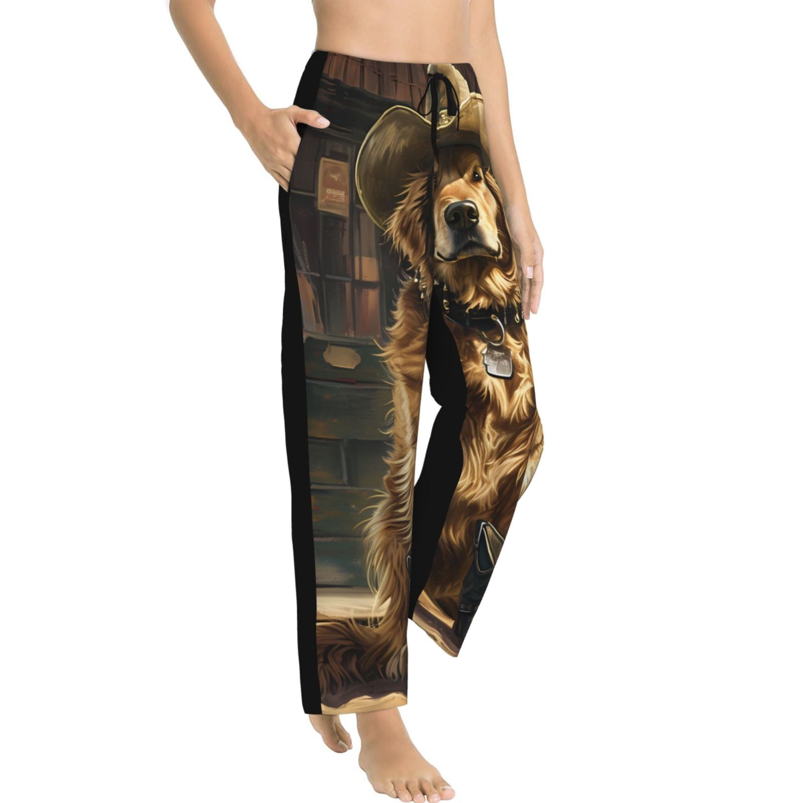 Goofa Western Cowboy Golden Retriever Printed Soft Pajama Pants for ...