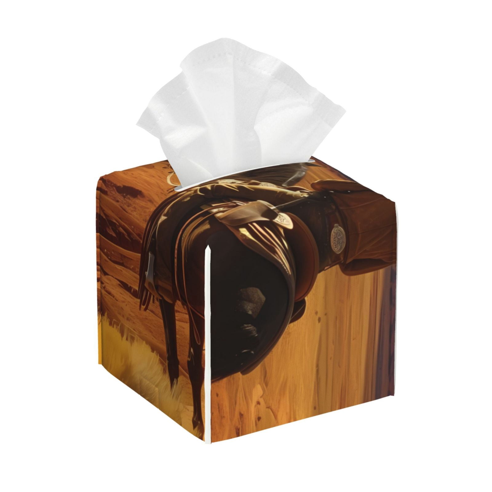 Goofa Western Desert Cowboy Cloud Tissue Box Cover PVC Leather Tissue ...
