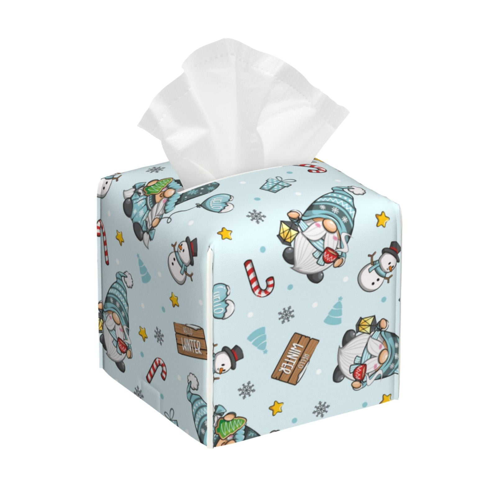 Goofa Winter Wonderland Light Blue Tissue Box Cover PVC Leather Tissue ...