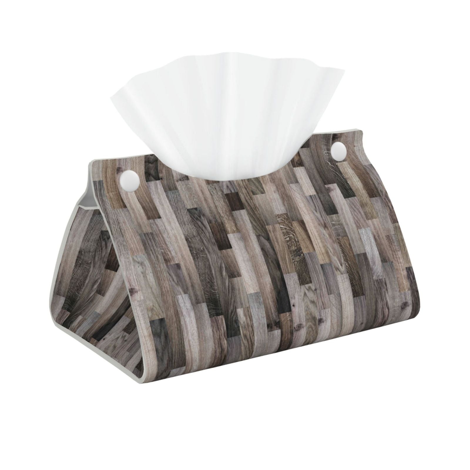 Goofa Wooden Texture Pattern Triangle Square Tissue Box Cover, Modern ...