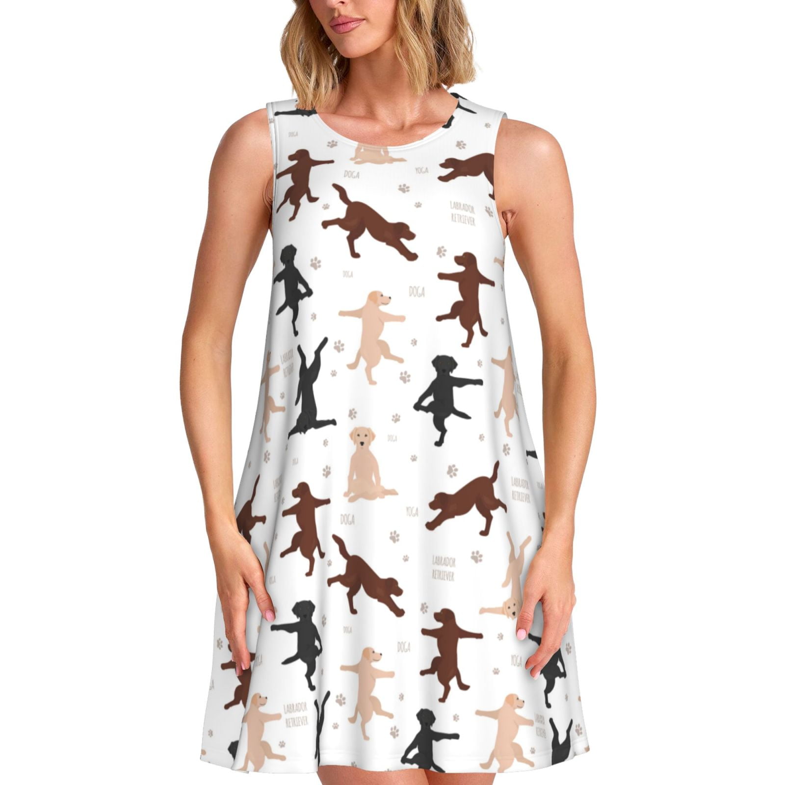 Goofa Yoga Labrador Retriever for Summer Dresses for Women – Beach ...