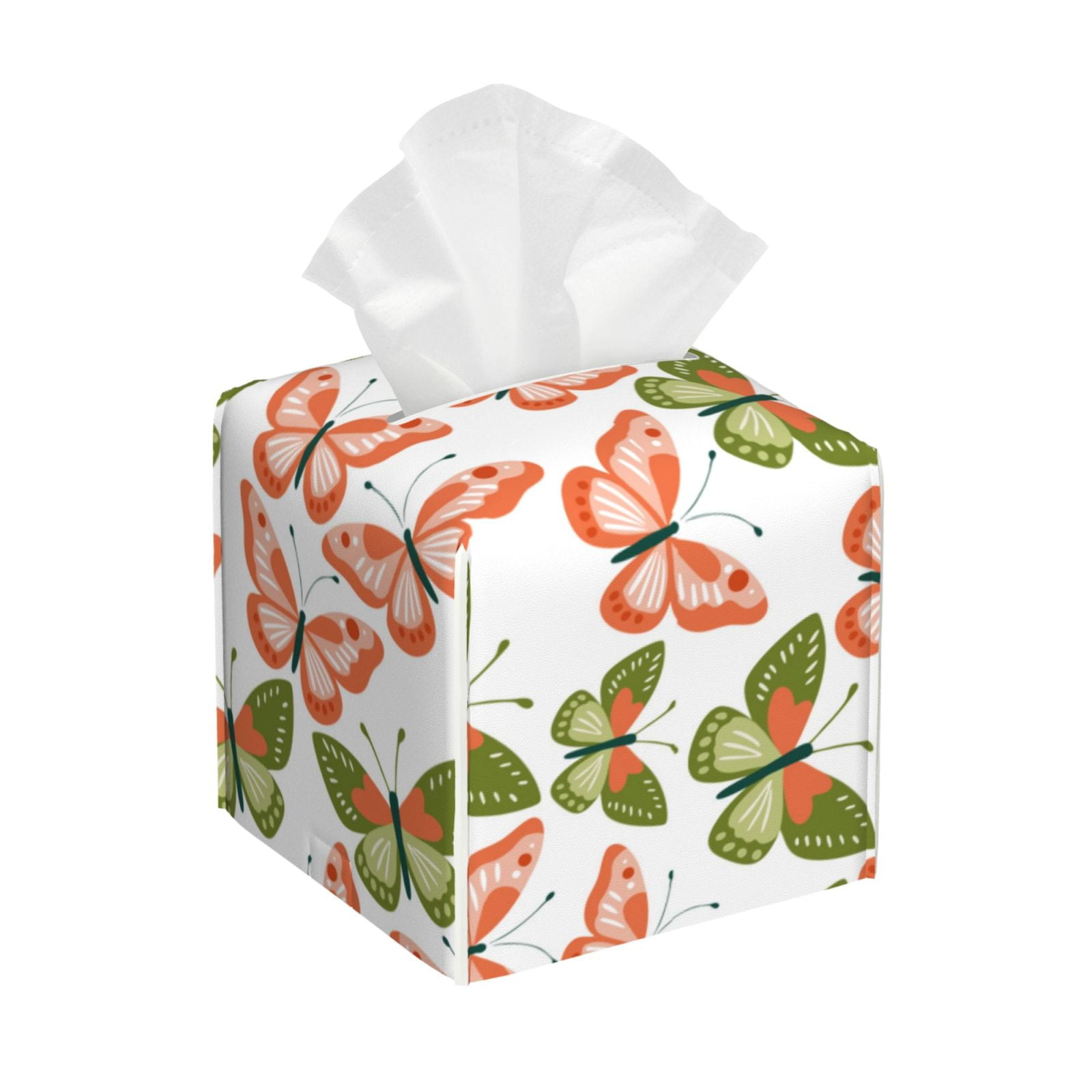 Goofa butterfly Pattern Tissue Box Cover PVC Leather Tissue Holder ...