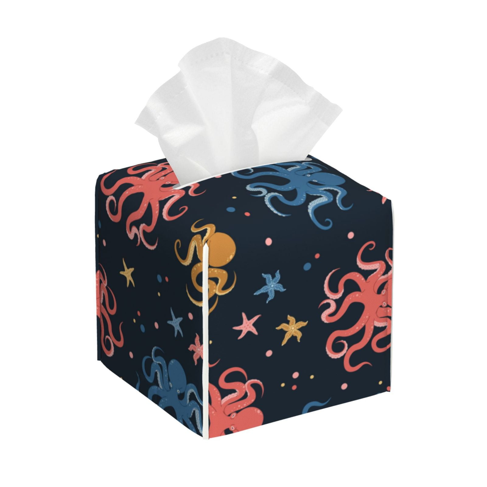 Goofa cartoon doodle octopus Pattern Tissue Box Cover PVC Leather ...