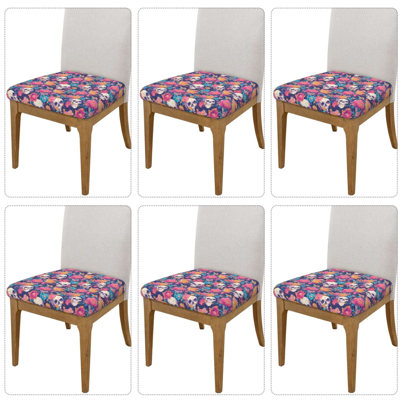 Goofa colorful Skull flower daisy Printed Couch Cushion Covers,Soft and ...