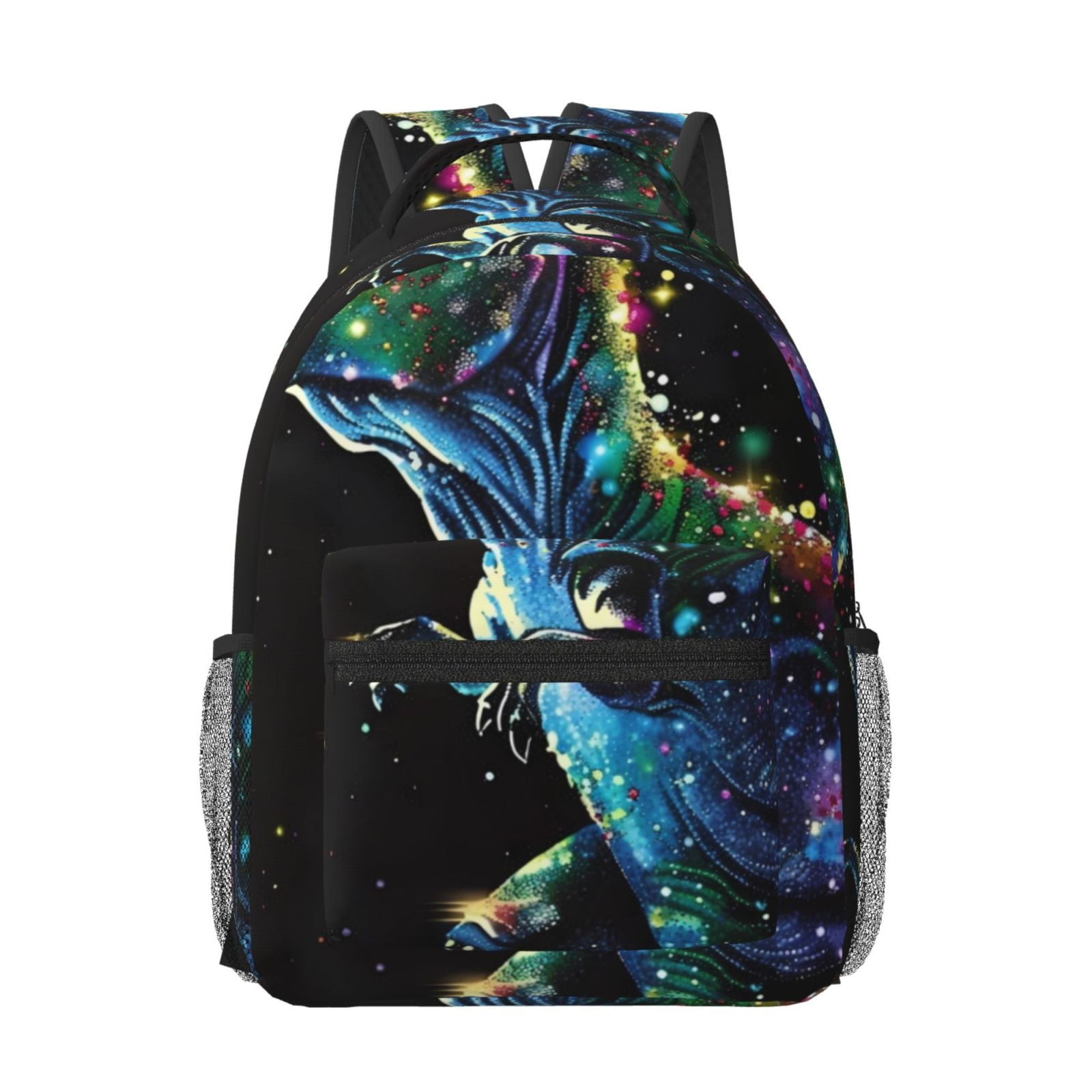 Goofa colorful flames dinosaur Pattern Comfortable Student Backpack ...