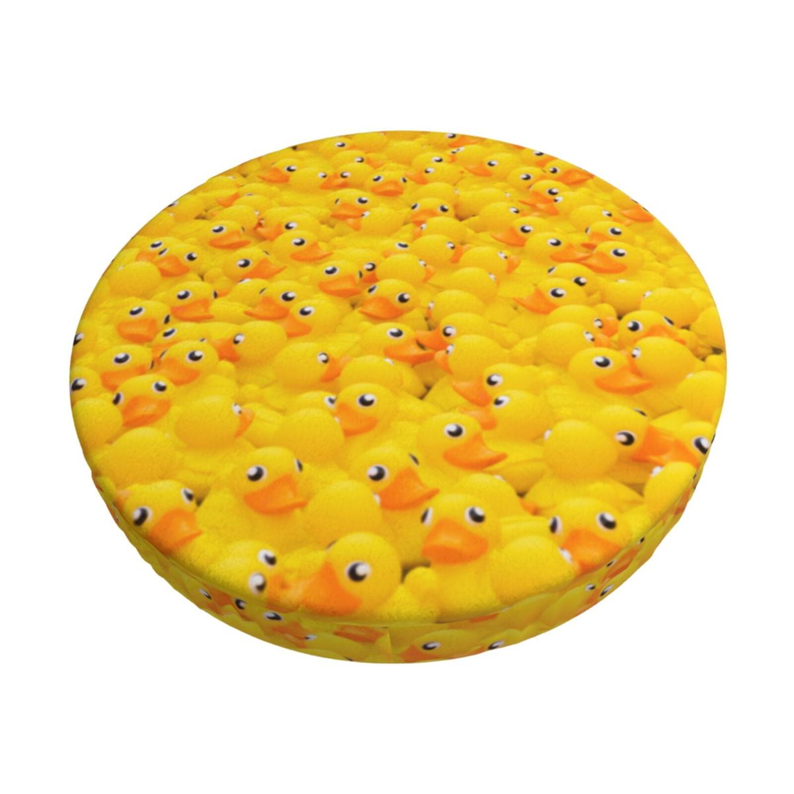 Goofa duck floating in the pool Printed Stool Covers Round, Waterproof ...
