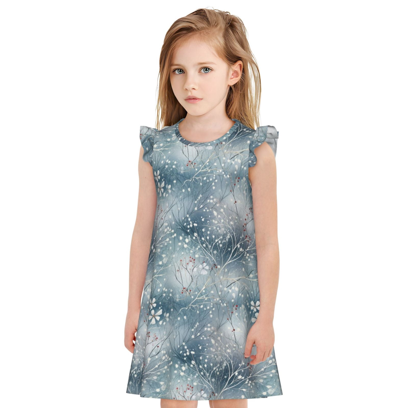 Goofa enchanted winter snowflake holly Pattern Sweet & Sassy Girls ...