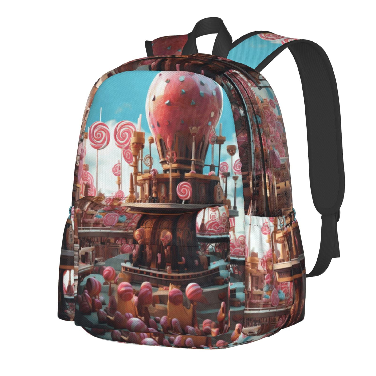 Goofa fairy-tale-world-with-delicious-candy Pattern Backpack for ...