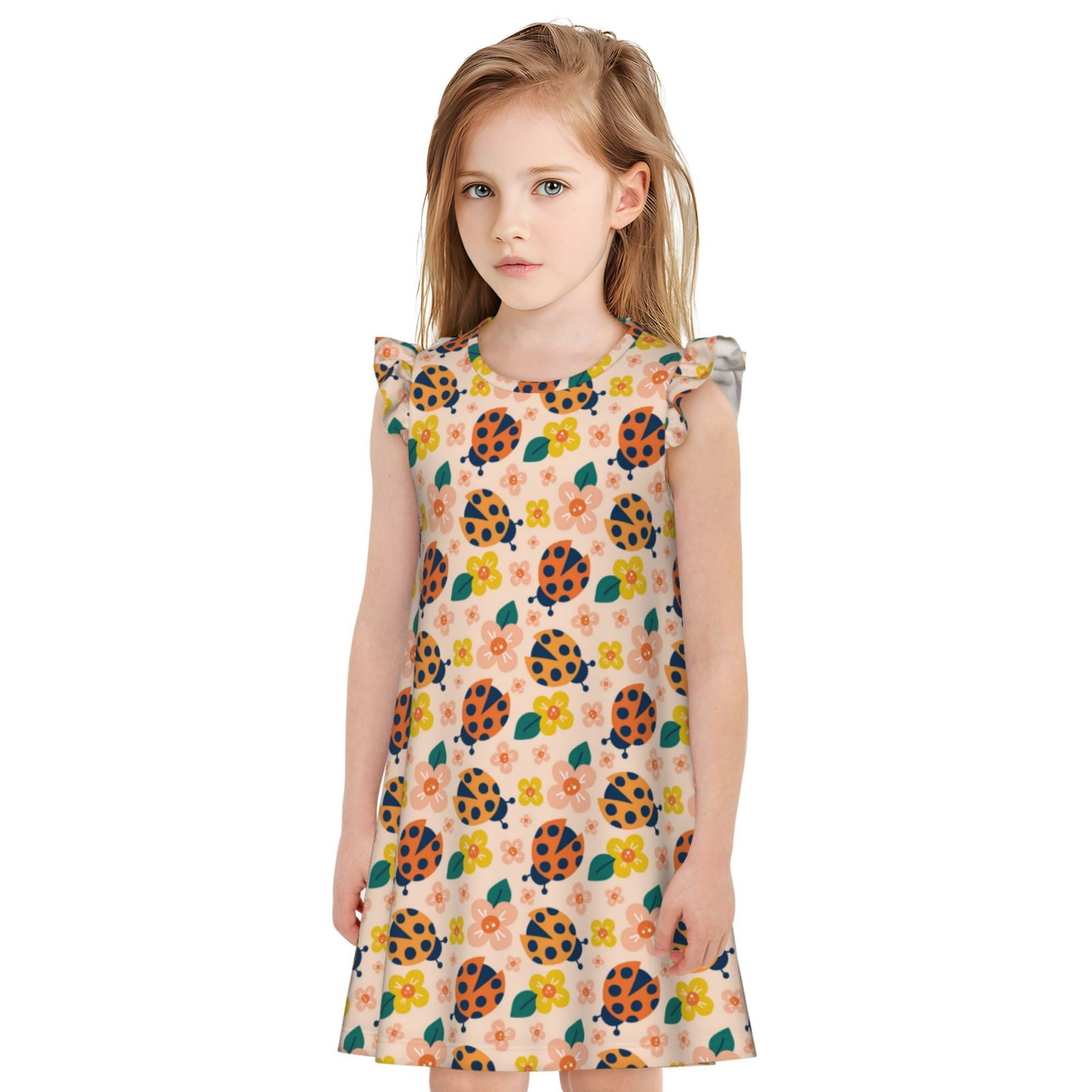 Goofa ladybug and flower Pattern Sweet & Sassy Girls' Nightgowns ...
