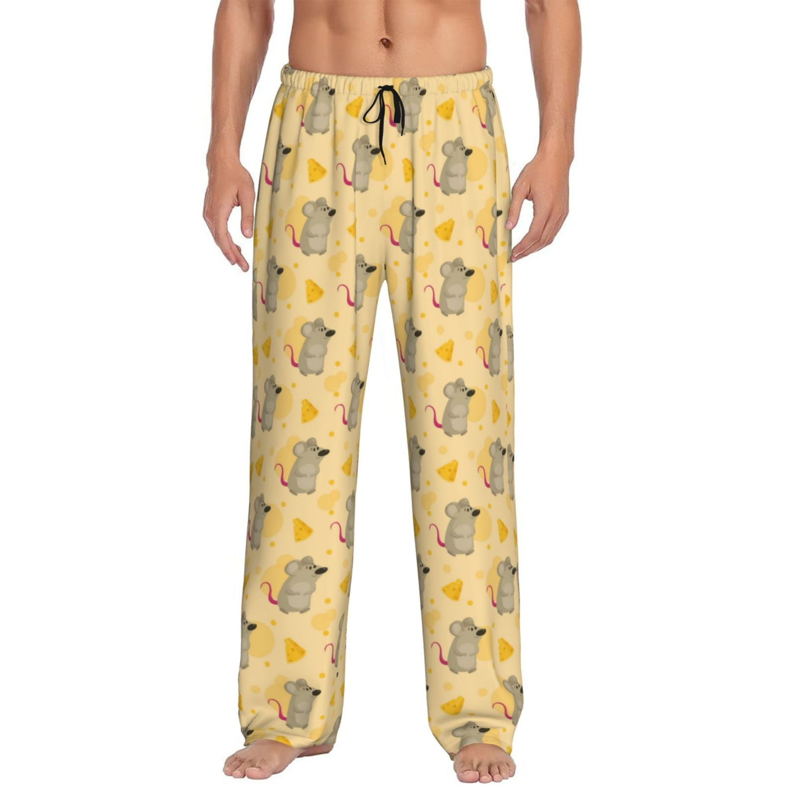 Goofa mouse and cheese Pattern Printed Soft Pajama Pants for Men, Wide ...