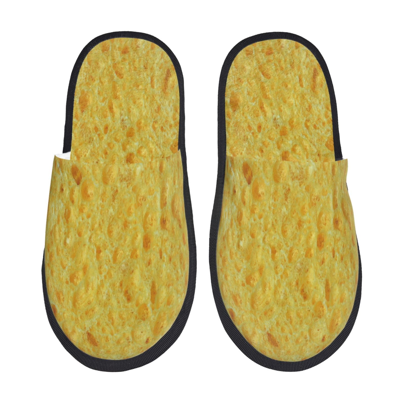 Goofa nachos cracker Pattern Plush Furry Slippers for Men & Women, Cozy ...