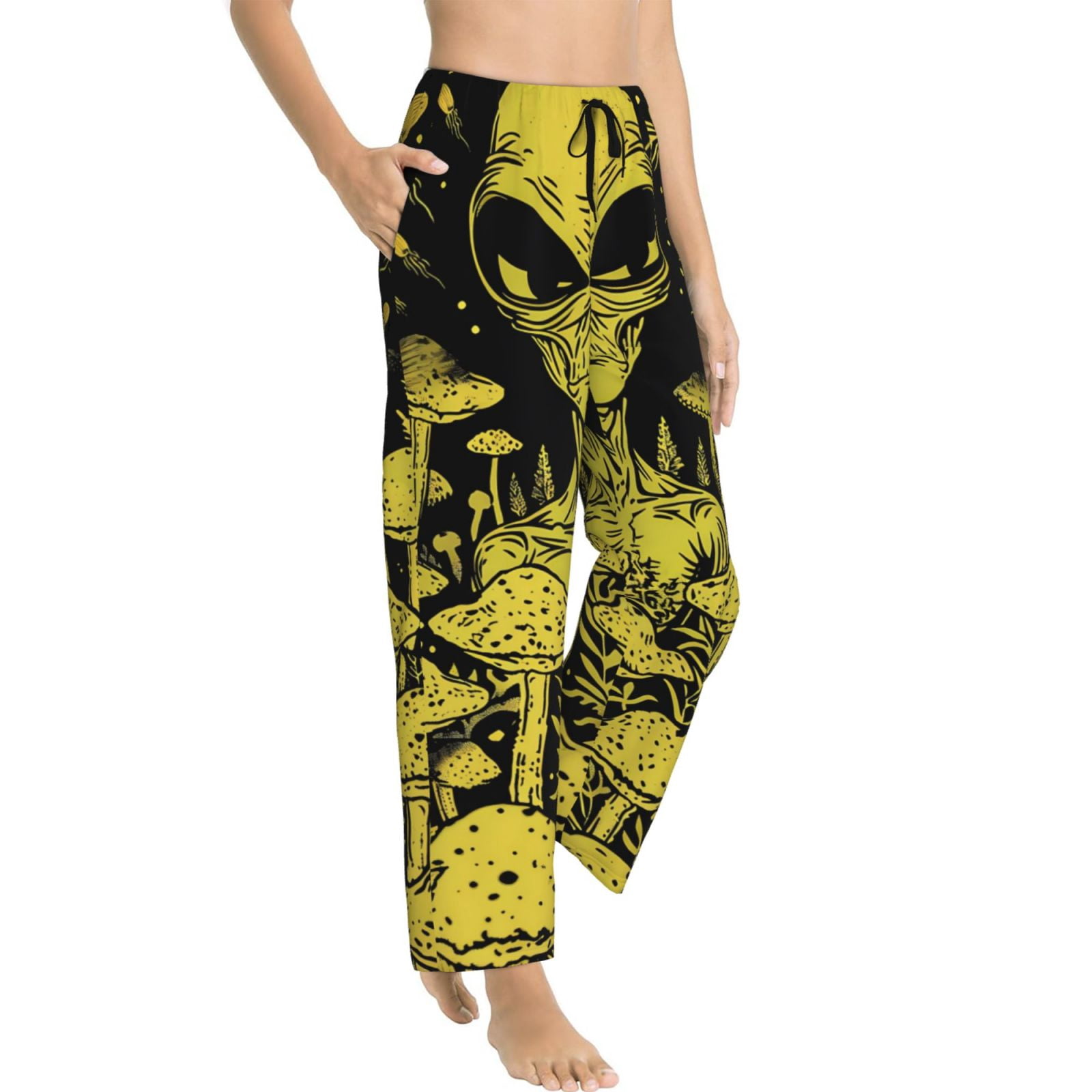 Goofa saucerman Mushroom Forest Printed Soft Pajama Pants for Women ...
